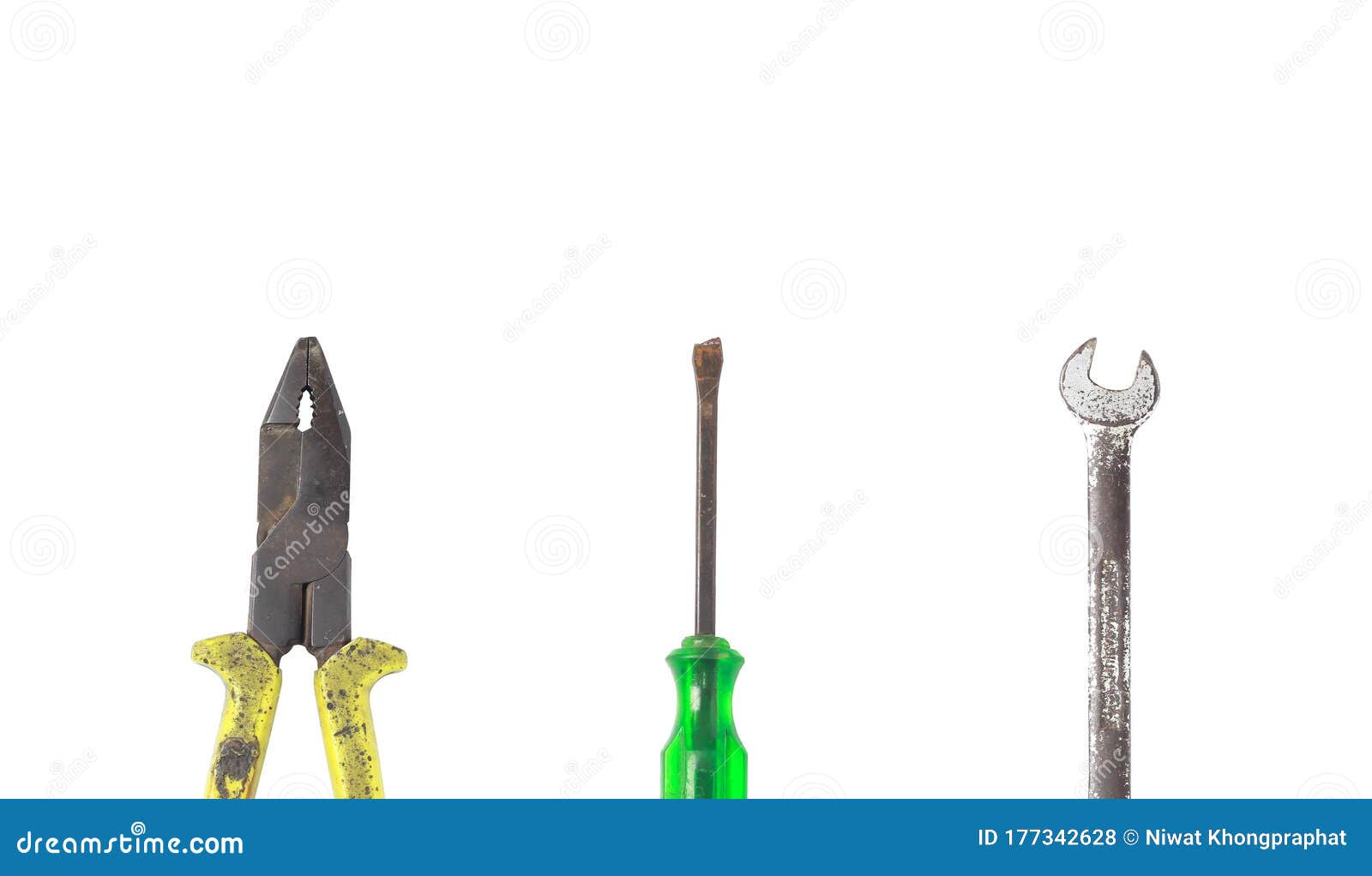 Old Tools Isolated on White Background. Stock Photo - Image of ...