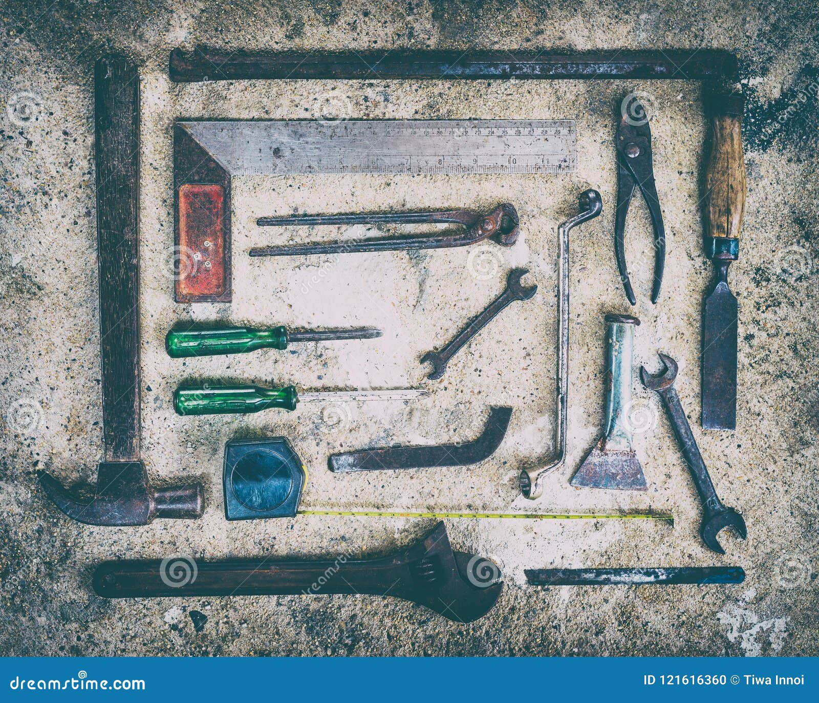 Old Tools stock photo. Image of clamp, renovation, screwdriver - 121616360