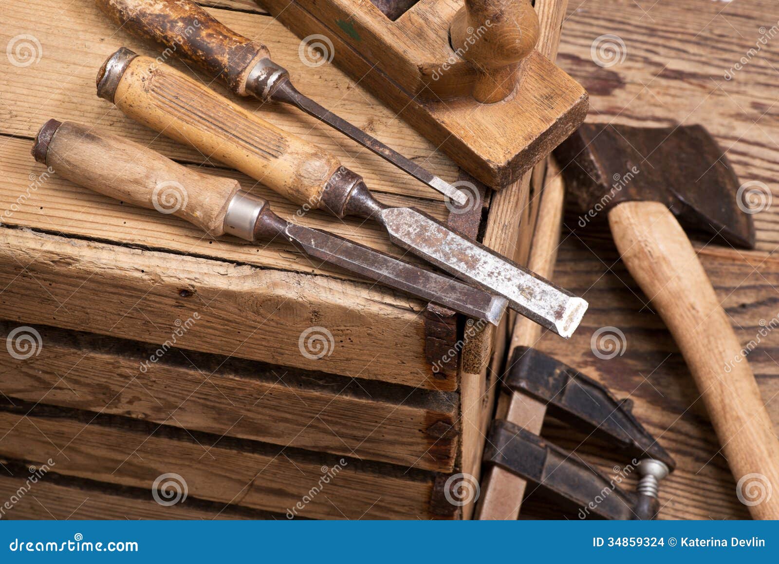 Old Tools stock photo. Image of plane, trade, rusty, board - 34859324