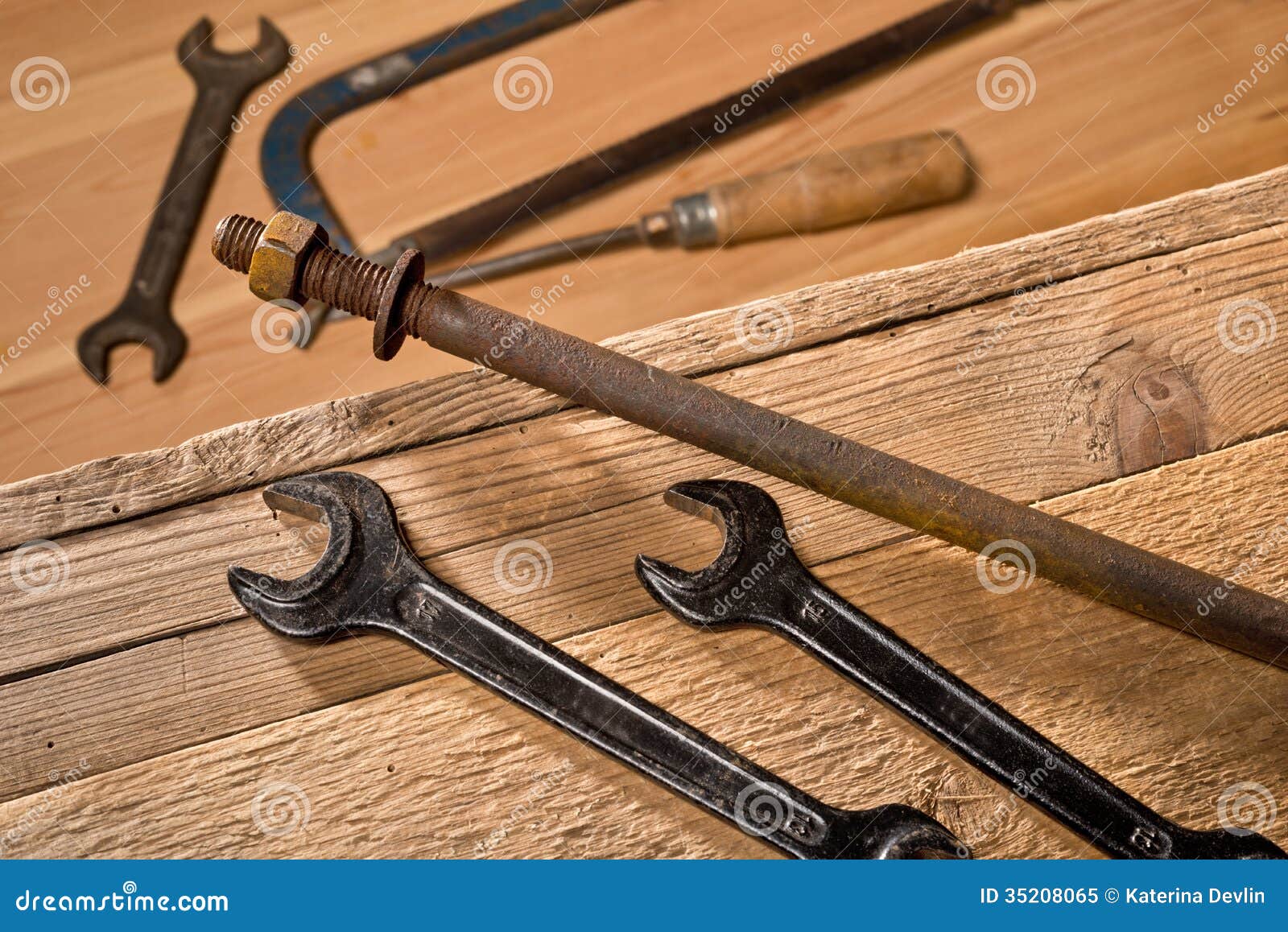 Old tools stock image. Image of used, handicraft, bolting - 35208065