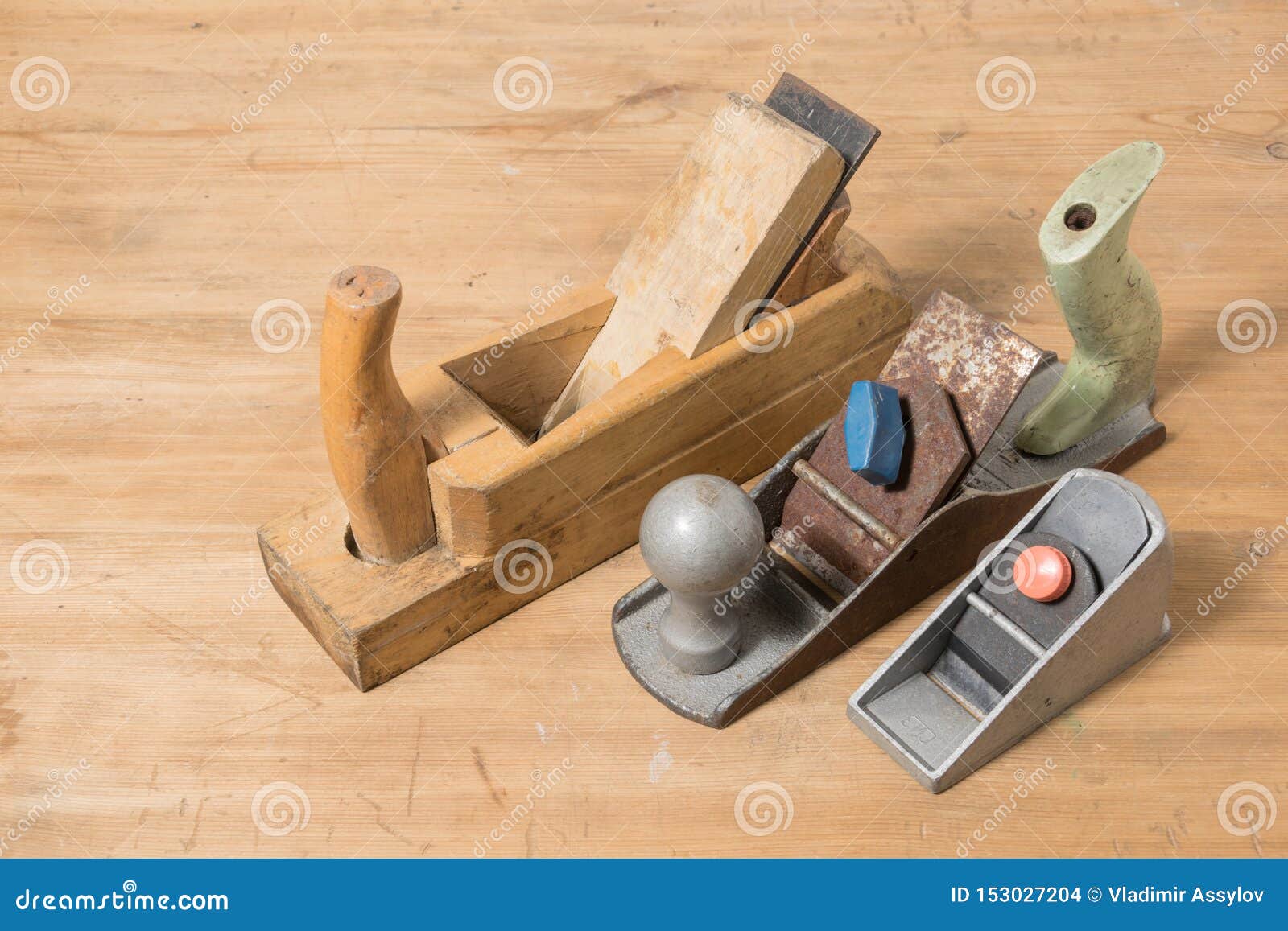 Old Tools. Three Planers. Joiner`s Tool Stock Photo - Image of retro ...