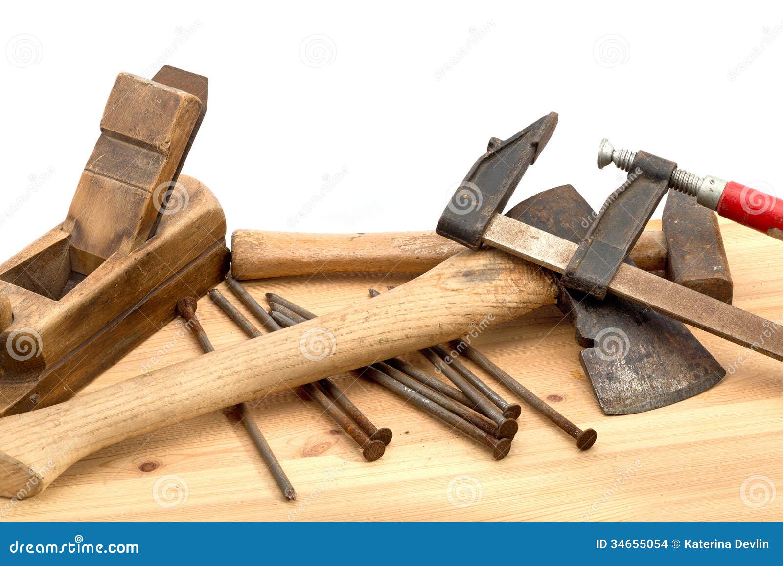 Old tools stock photo. Image of handcrafted, table, obsolete - 34655054