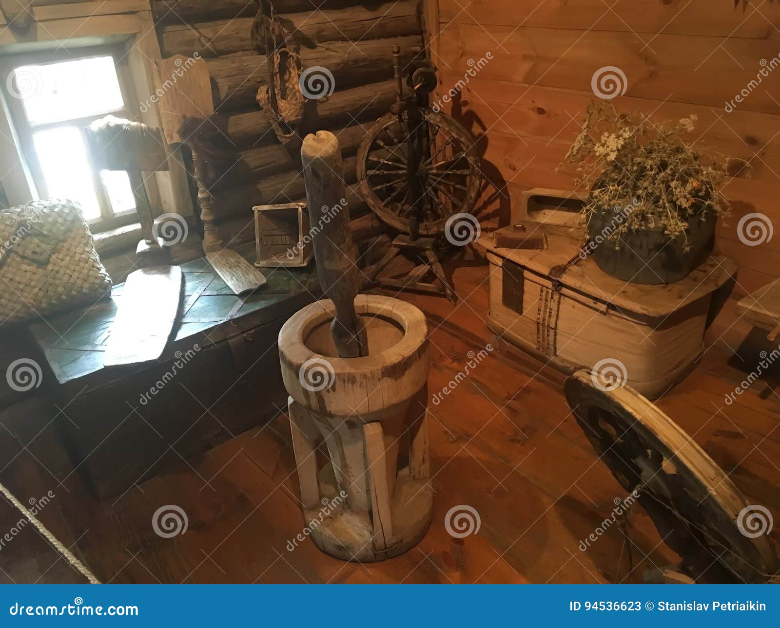 Old tools in a wooden room editorial stock photo. Image of carpenter ...