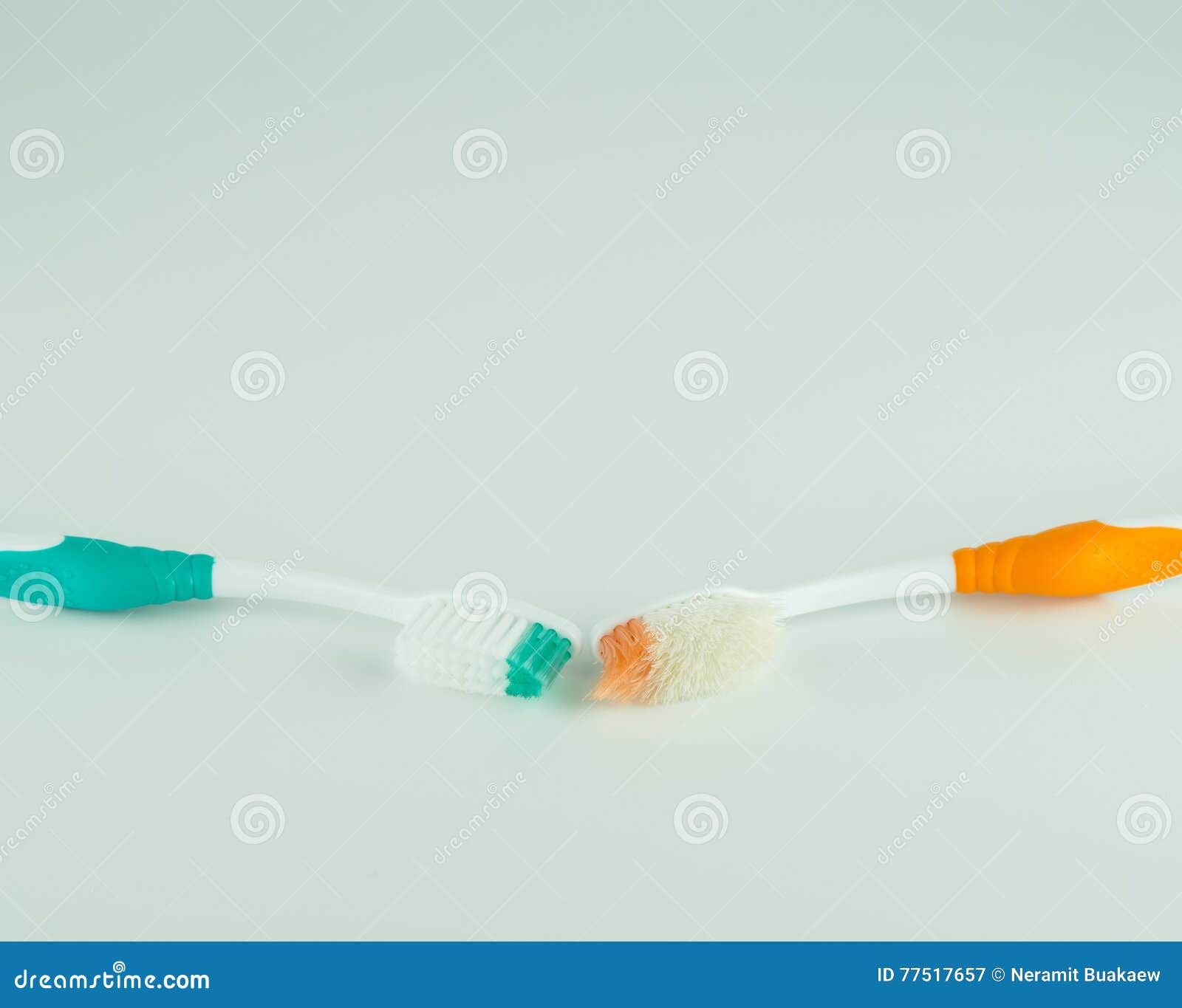 Old Toothbrushes and New Toothbrush . Stock Image - Image of color ...