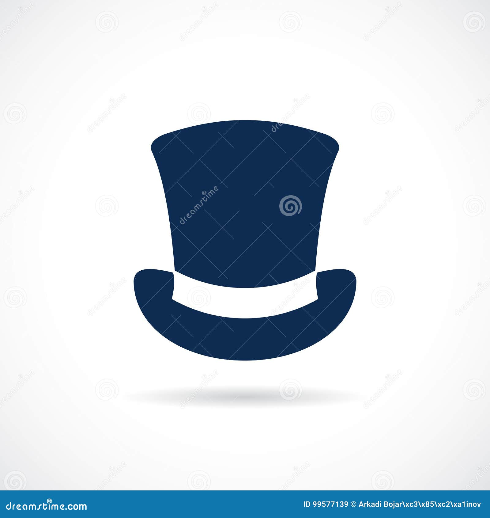 Old top hat vector icon stock vector. Illustration of cartoon - 99577139