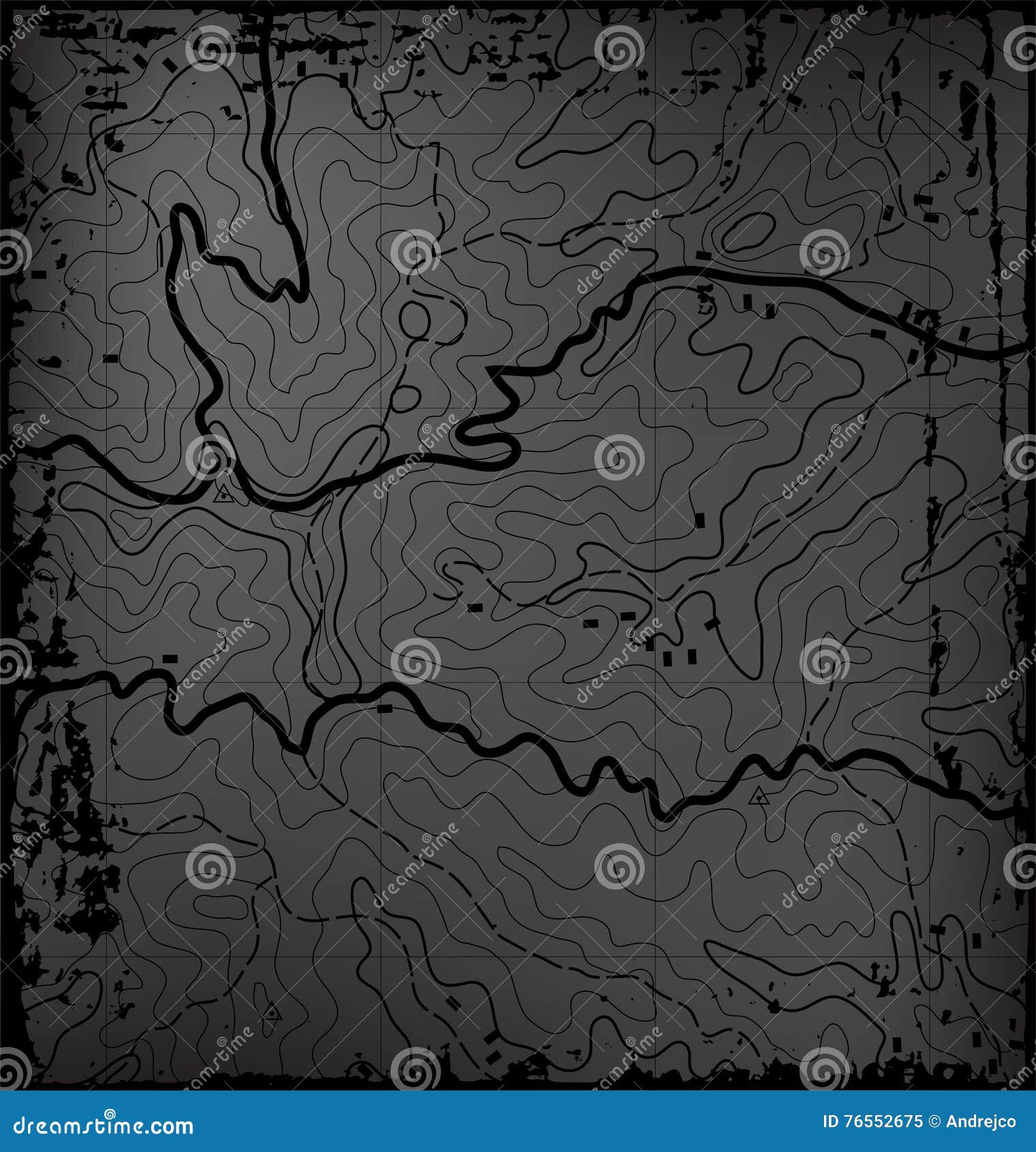 Old Topographic Map stock vector. Illustration of vector - 76552675