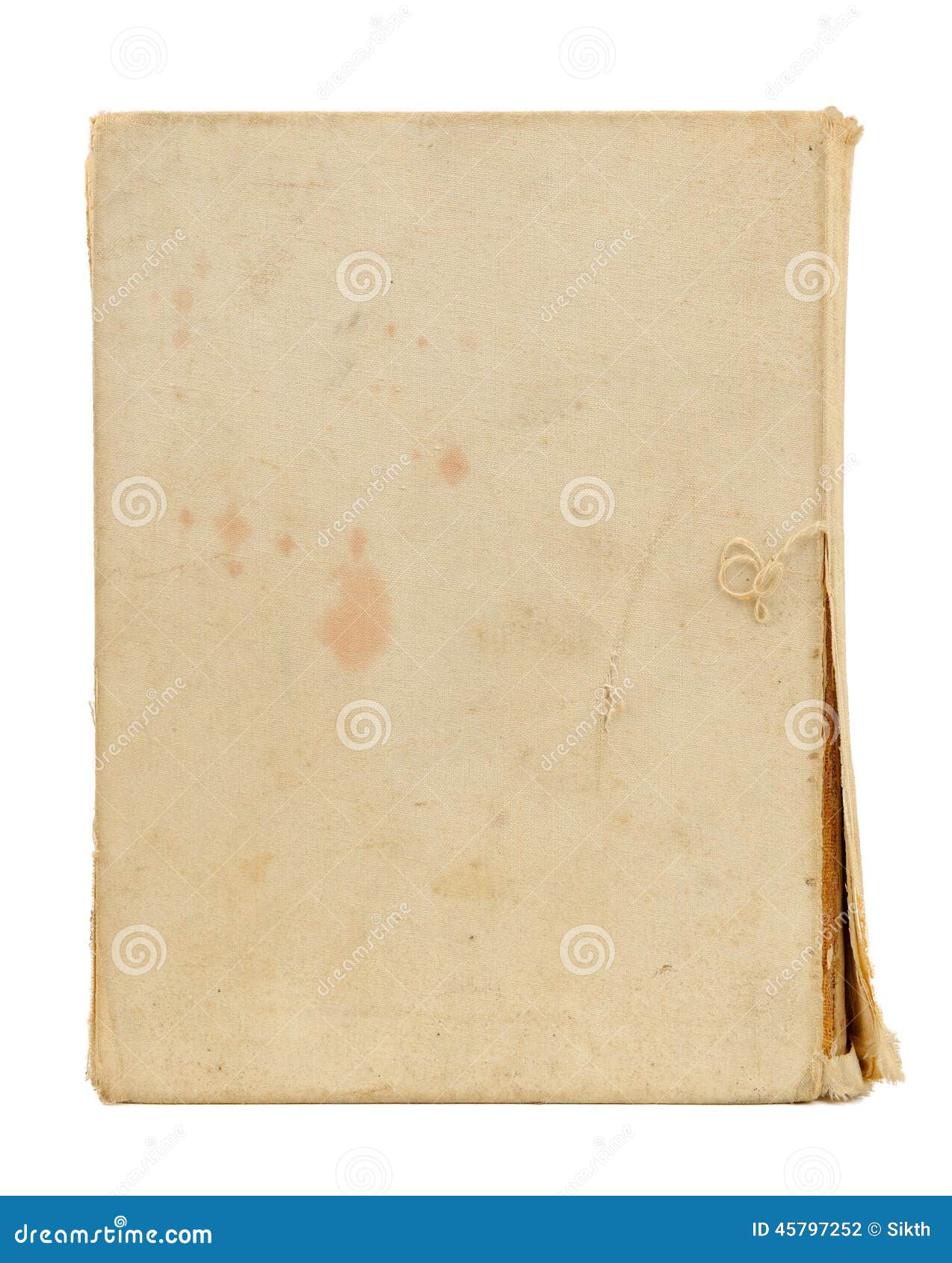 Old Torn Book Cover Isolated on White Background Stock Photo - Image of ...