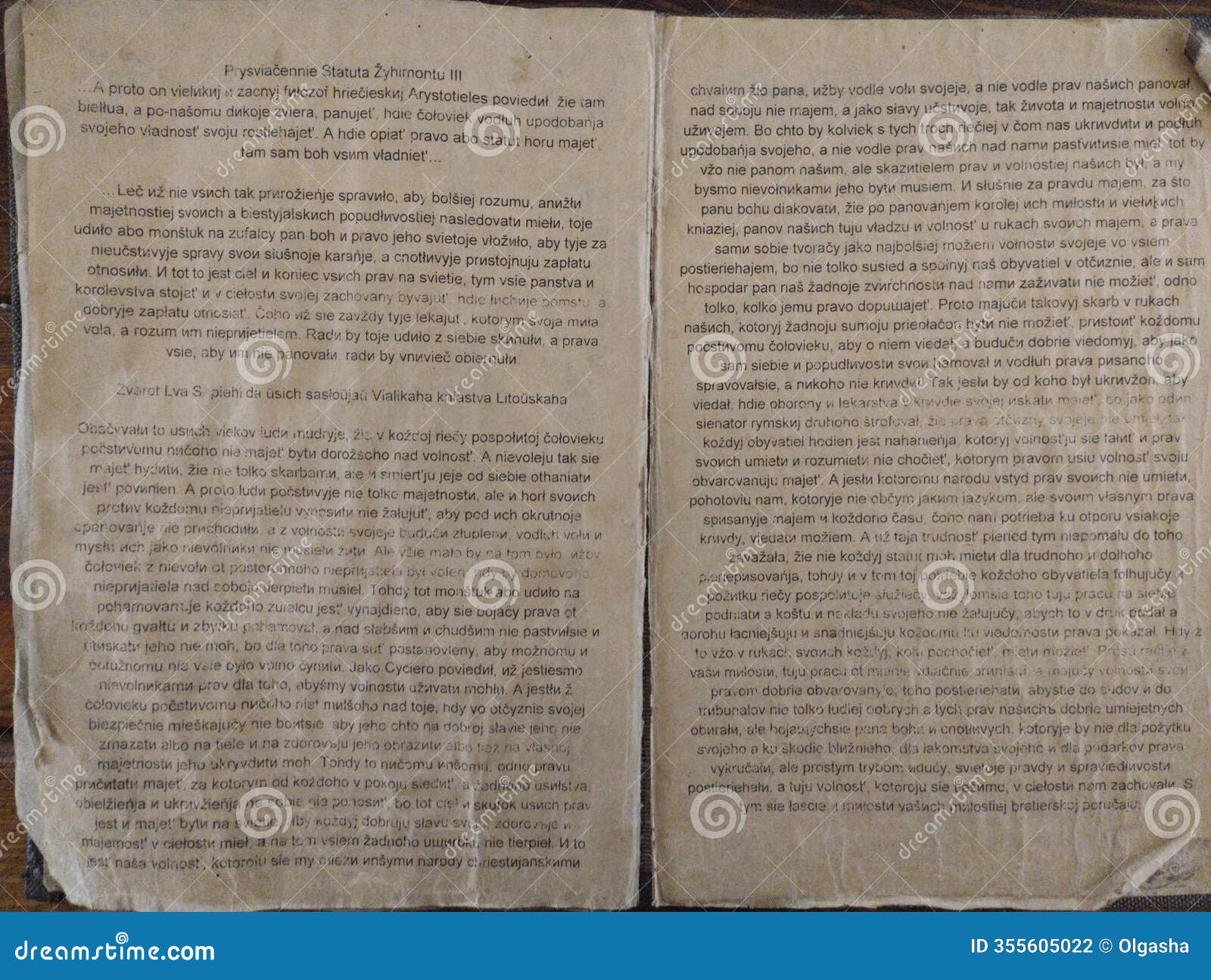 Old Torn Book, Vintage White Background from Old Book Laid Out on Paper ...