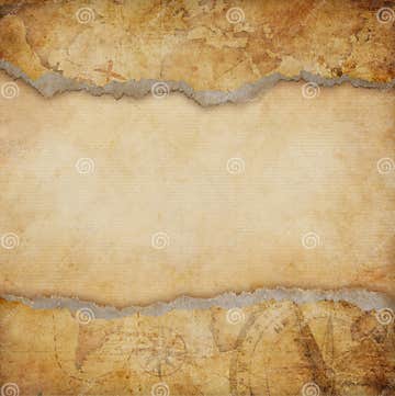 Old torn map background stock illustration. Illustration of travel ...
