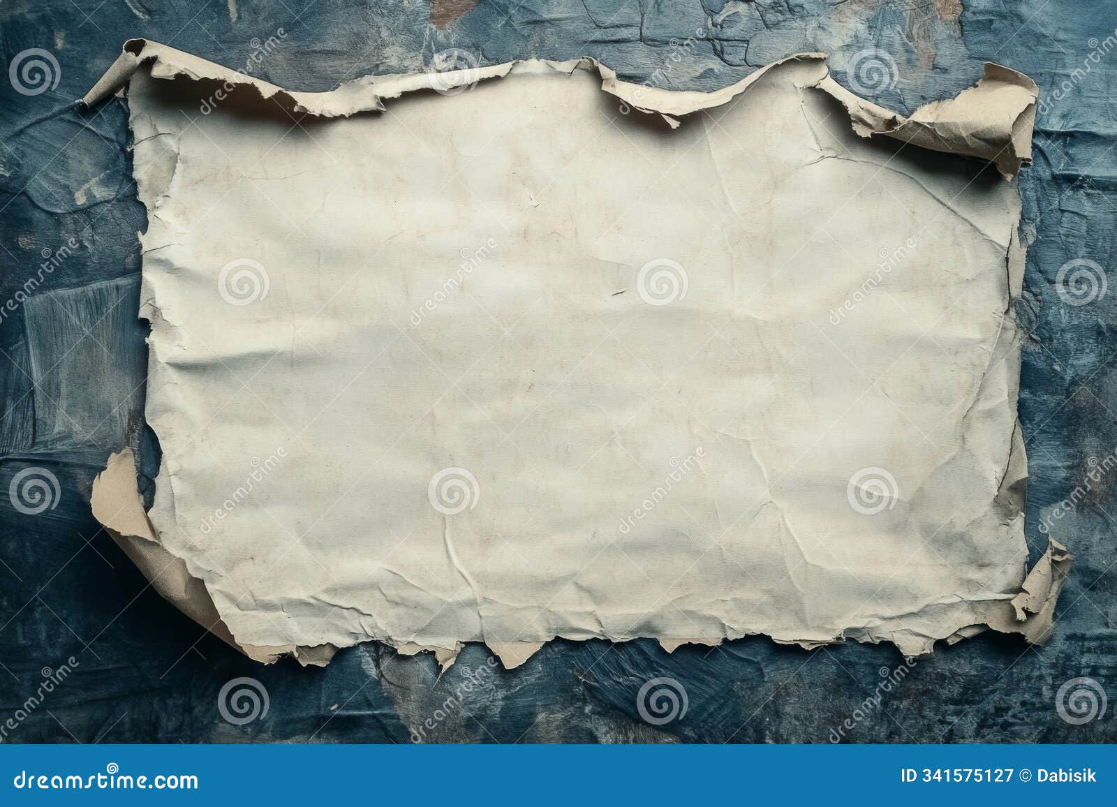 Aged Torn Paper on Textured Background Stock Image - Image of pattern ...