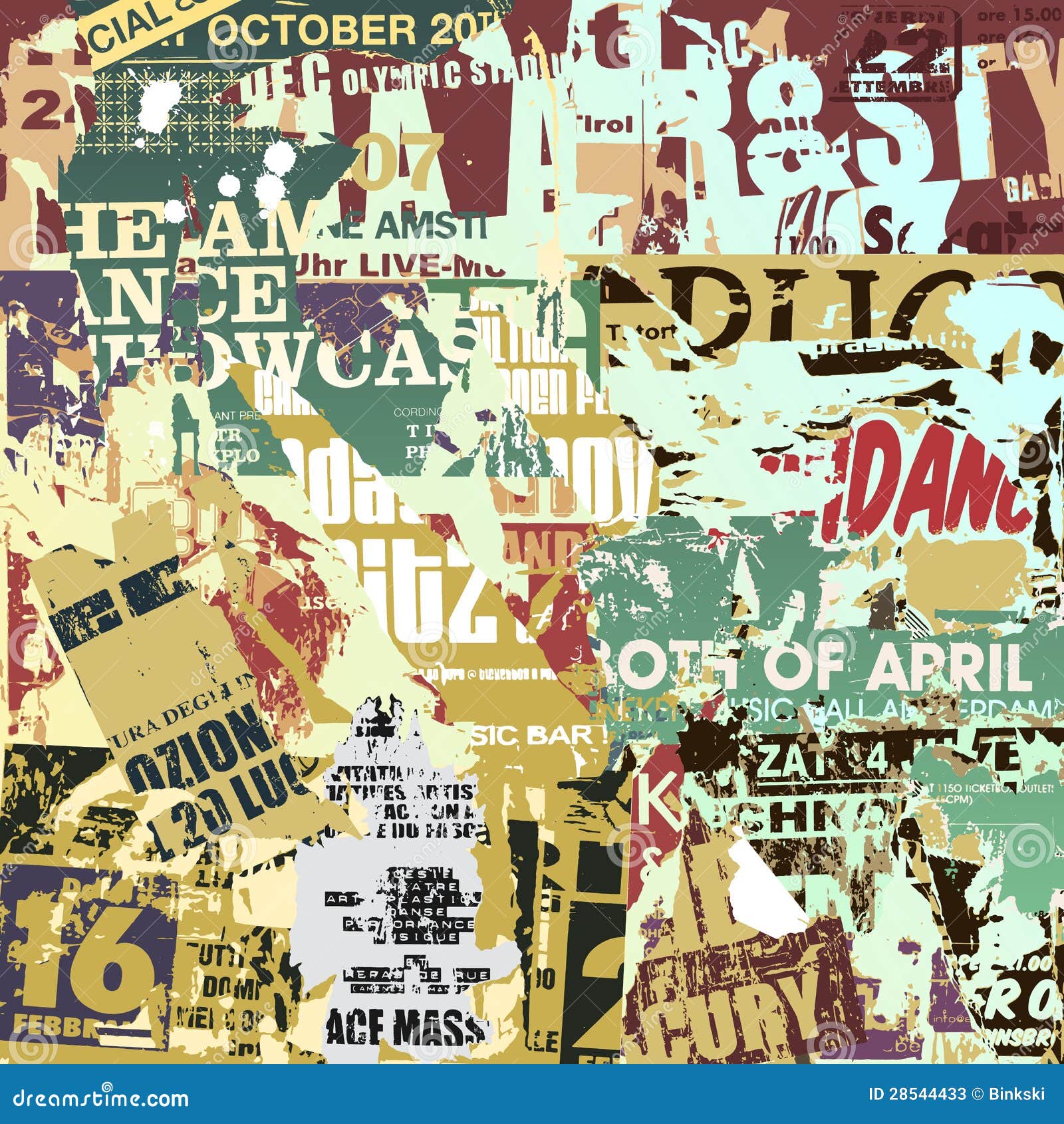 Torn Posters Background Royalty-Free Stock Photo | CartoonDealer.com ...