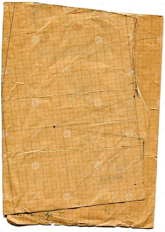 Old Torn Stained Dirty Graph Paper Stock Photo - Image of graphing ...