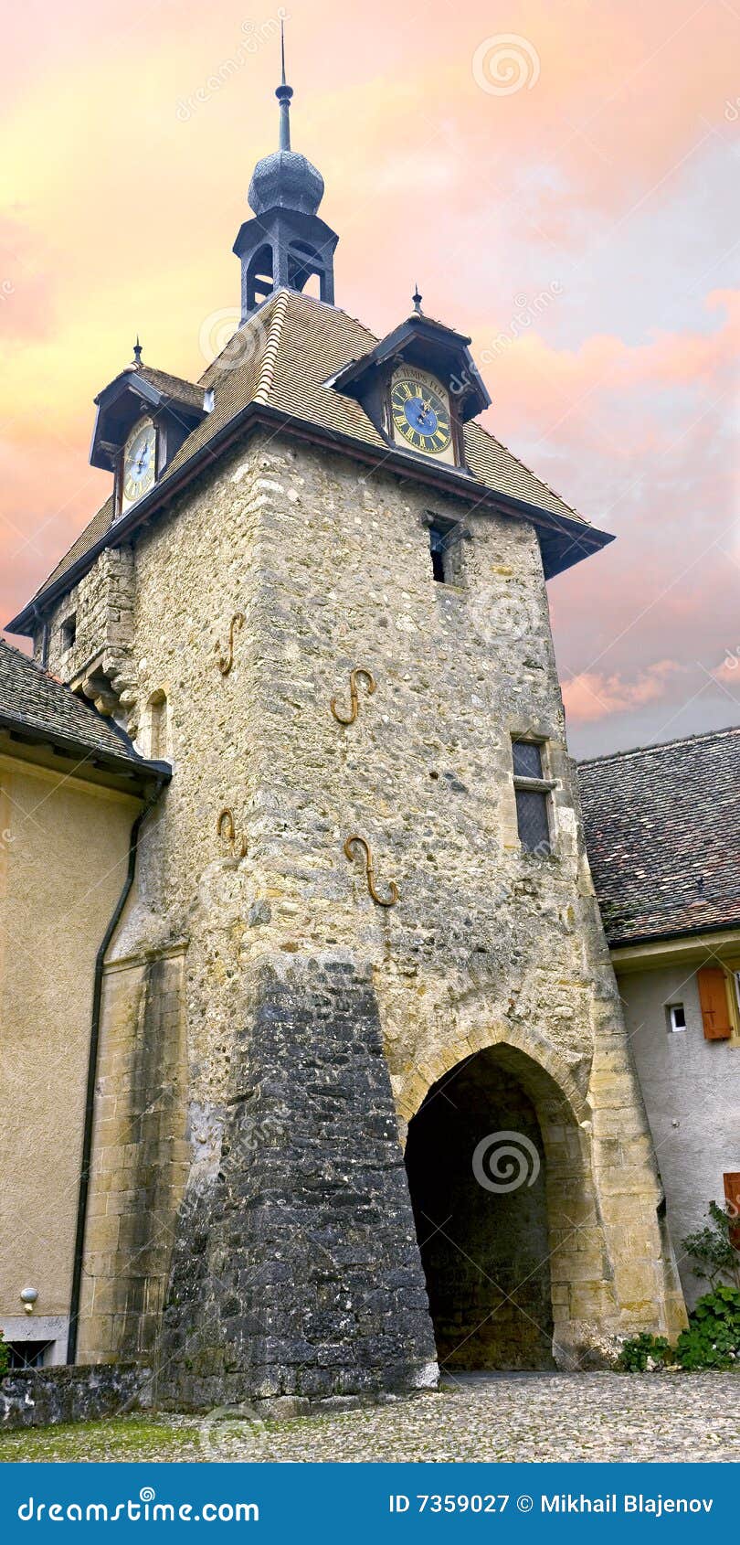 Old tower 1 stock image. Image of stone, medieval, arch - 7359027