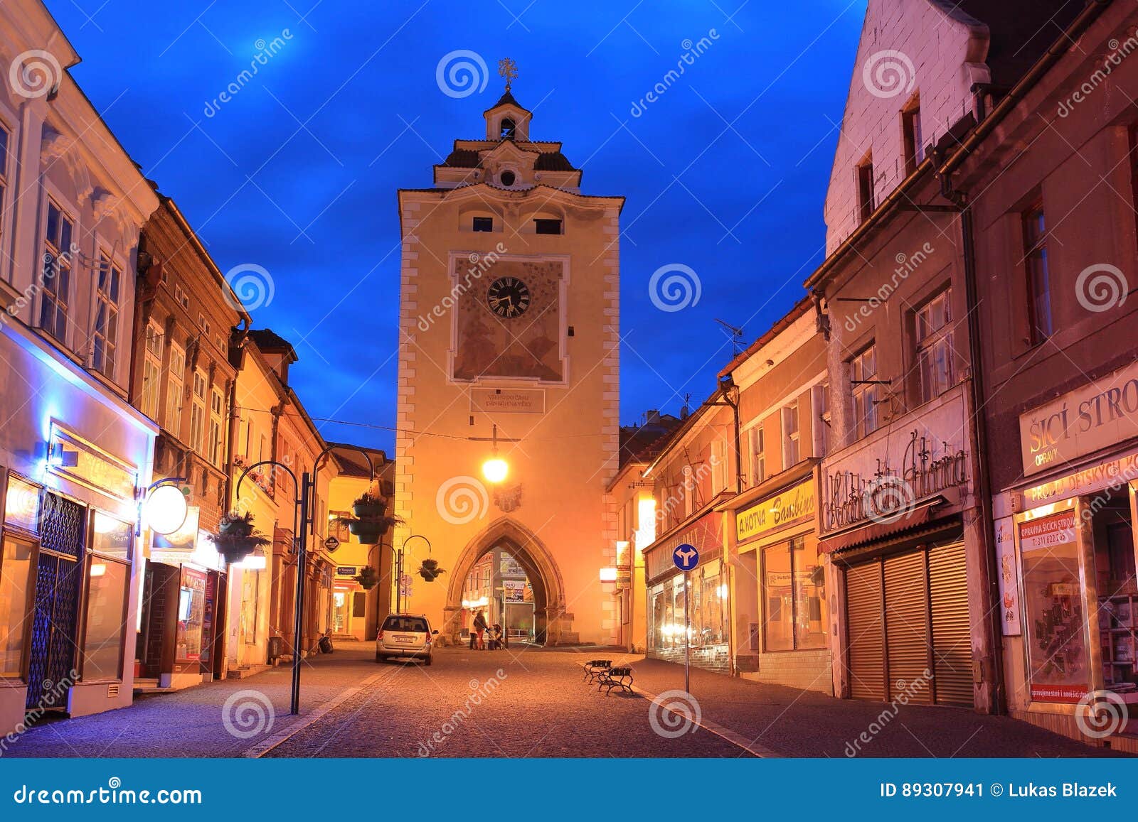 Old tower in Beroun editorial photo. Image of republic - 89307941