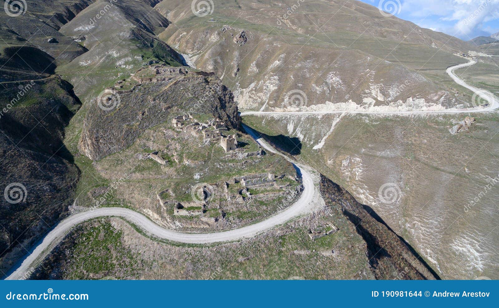 The Old Tower. Chechnya. Russia Stock Photo - Image of asia, road ...