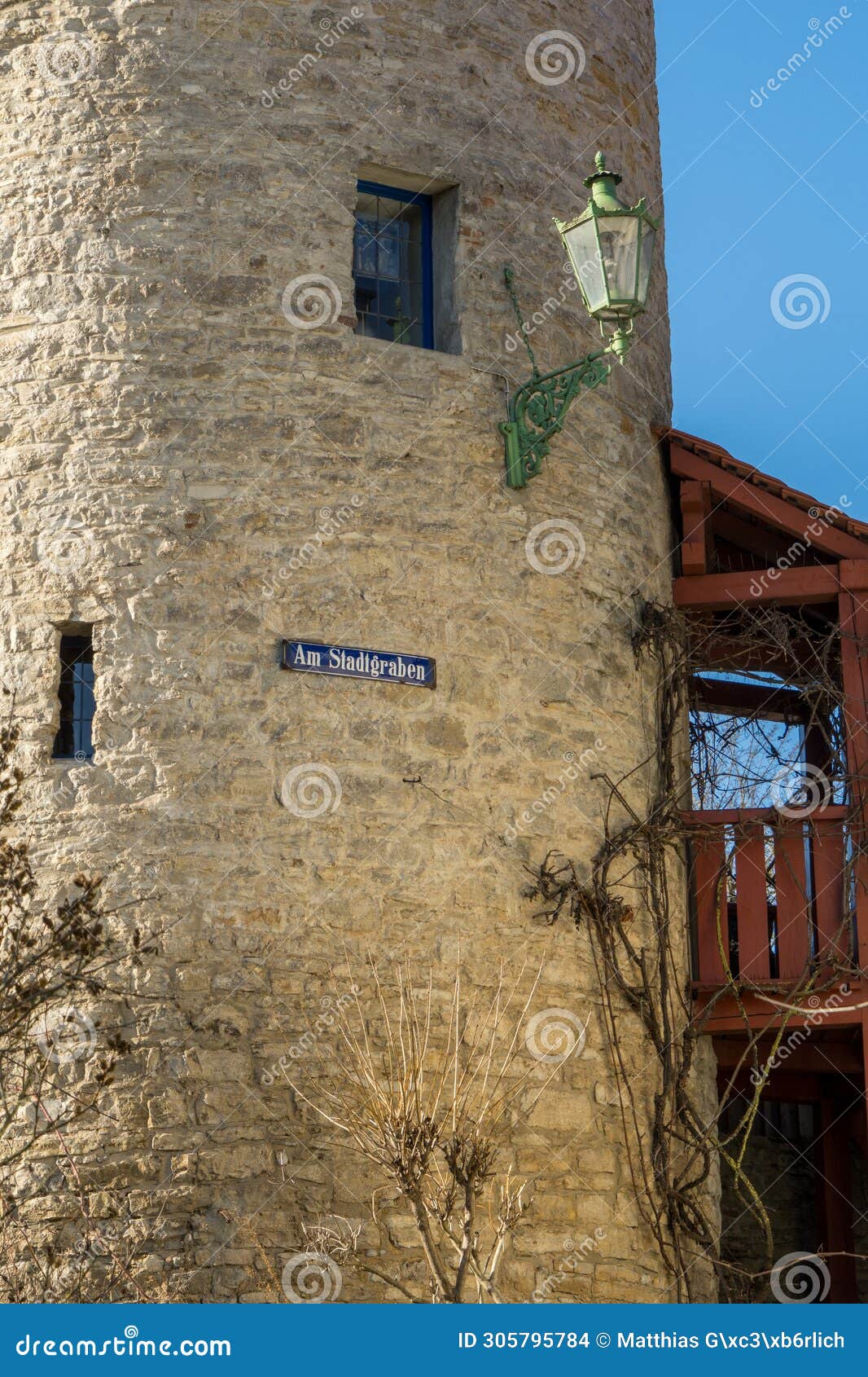 Old Tower of the City Wall in the German Village Called Dettelbach ...