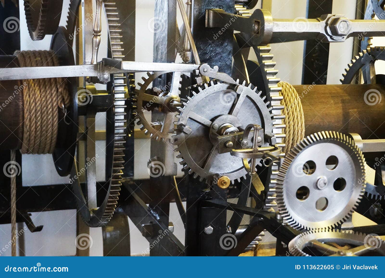 Old tower clock machine stock image. Image of 16th, vintage - 113622605