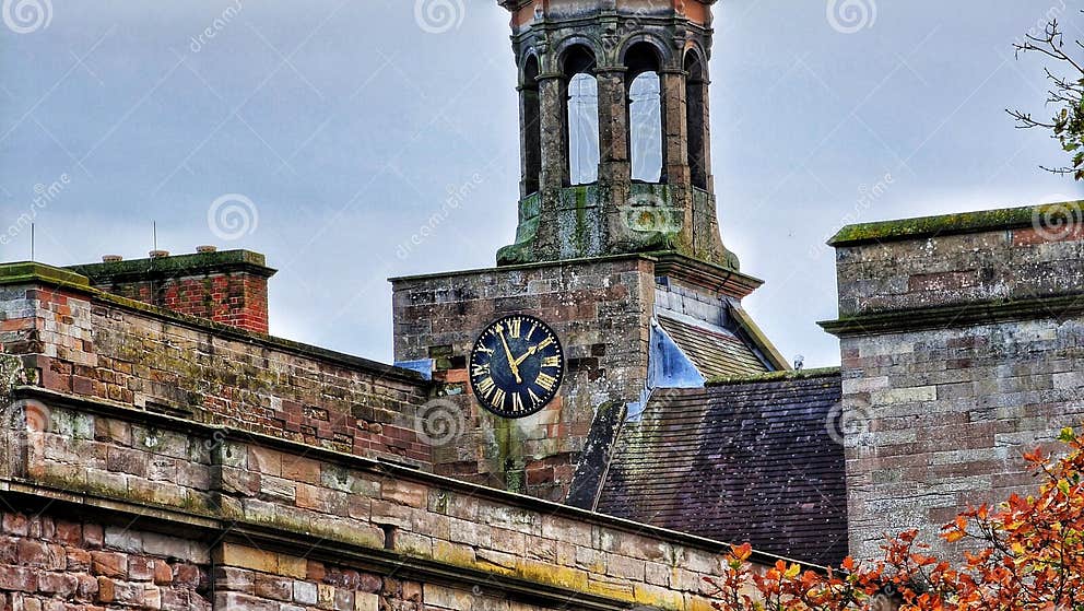 Old Tower Clock in UK (rustic) Stock Photo - Image of clock, steeple ...