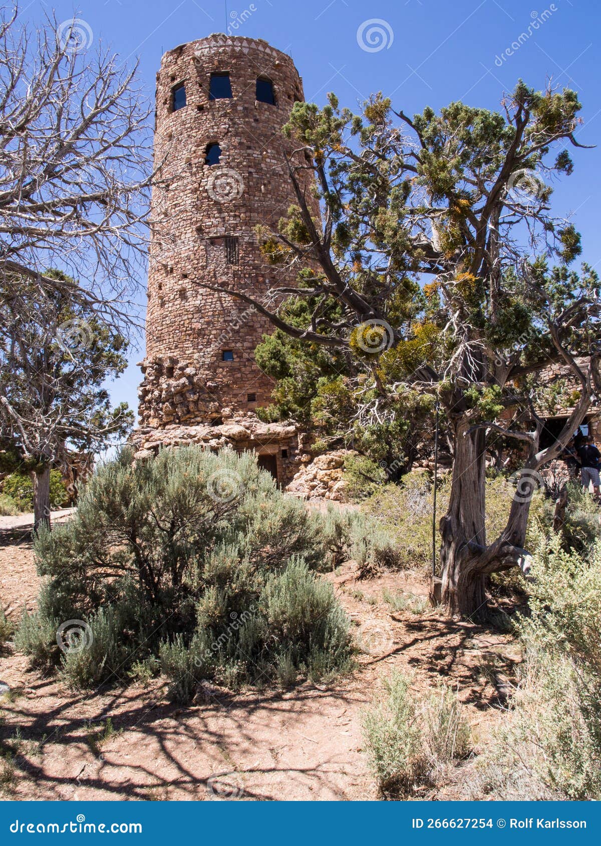 Old tower in the desert stock photo. Image of desert - 266627254