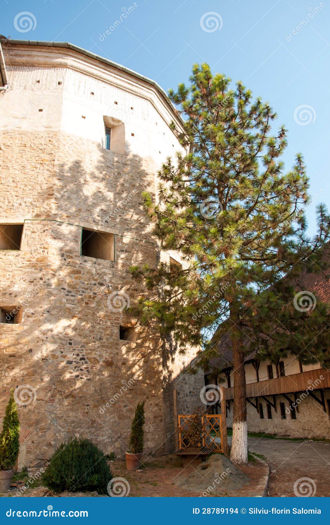 Old Tower of a Romanian Stone Fortress Stock Photo - Image of outdoor ...