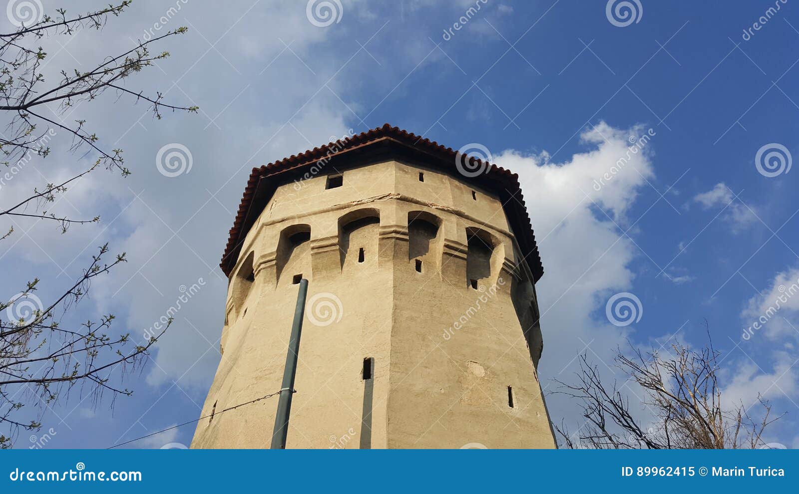 Old Tower with Sky on the Background Stock Image - Image of gate ...