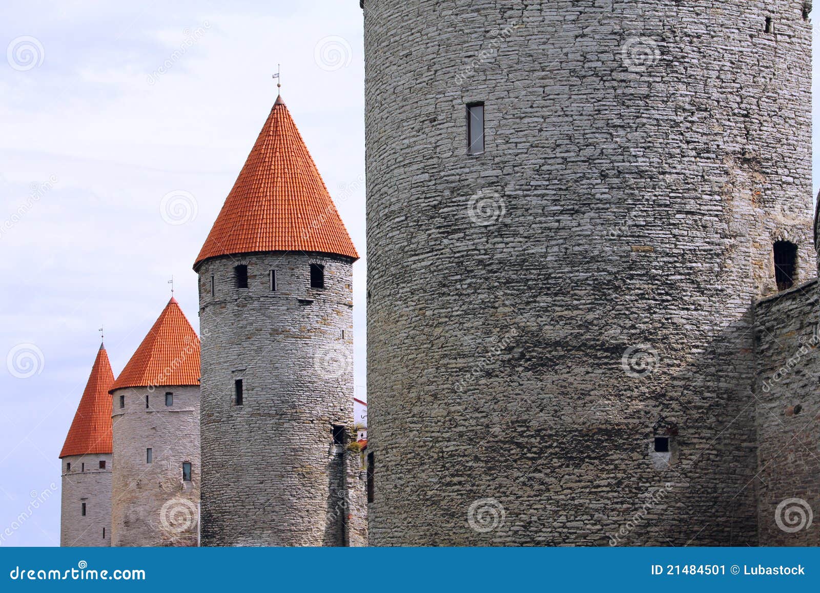 Old towers of Tallinn stock image. Image of dome, europe - 21484501