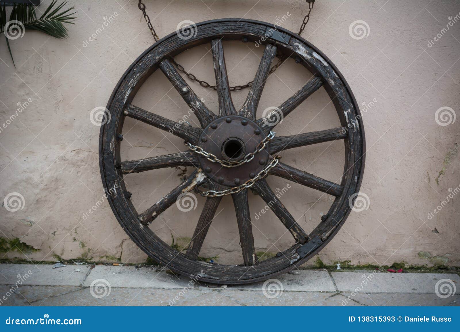 Old Towing Wheel Chained with Chains Stock Image - Image of exotic ...