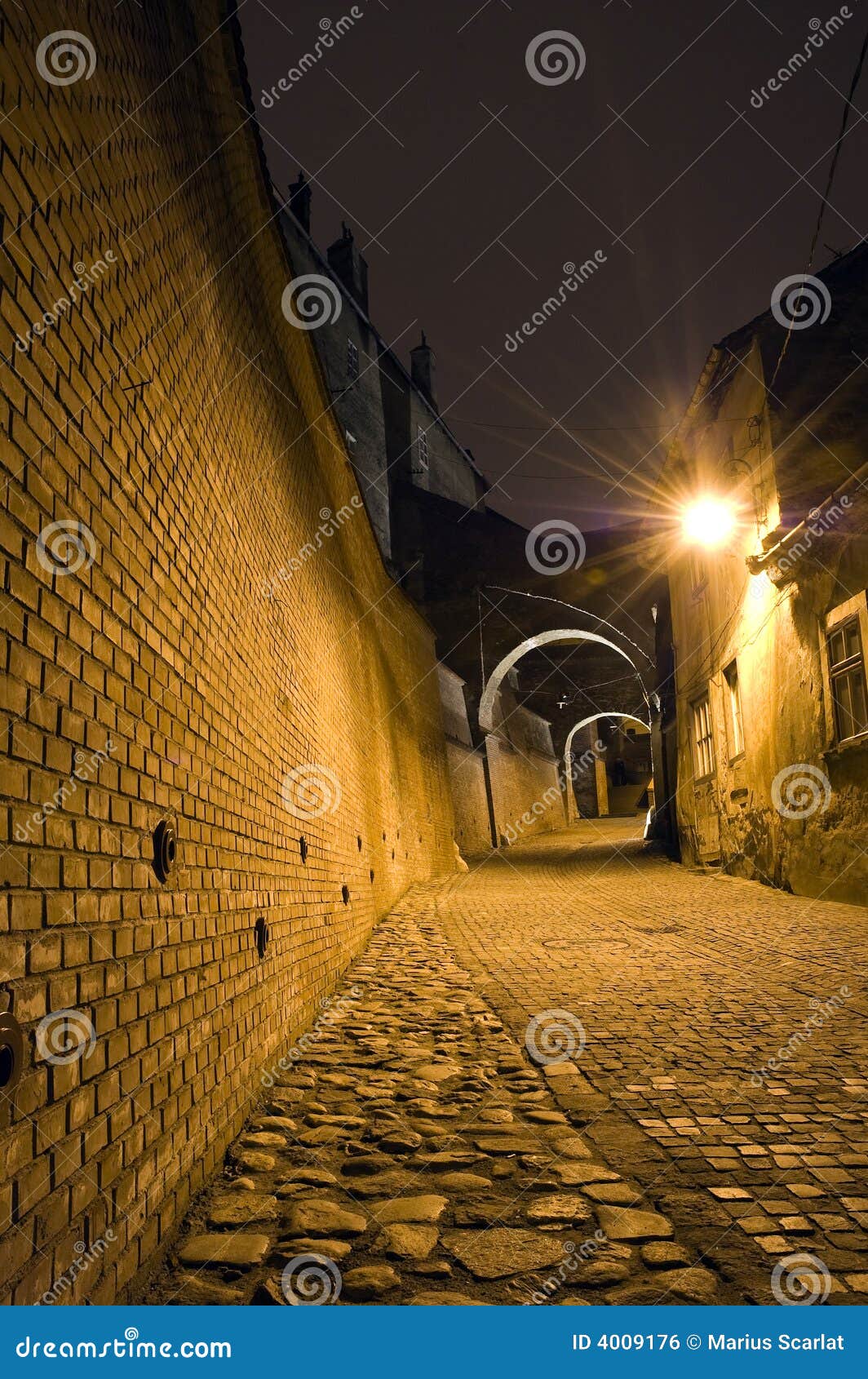 Old town alley stock photo. Image of slab, building, sibiu - 4009176