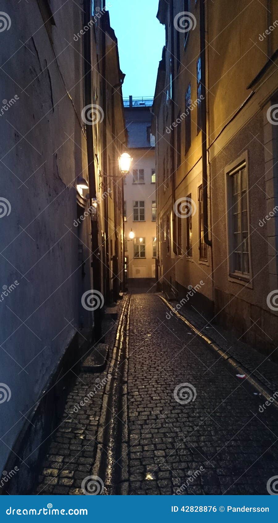 Old town alley stock photo. Image of street, lights, alley - 42828876