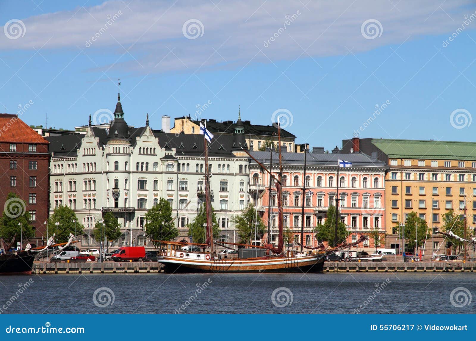 Old Town Area in Helsinki, Finland Stock Image - Image of sightseeing ...