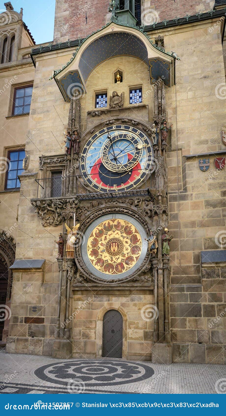 Old Town Astronomical Clock on Old Town Square in Prague Stock Image ...