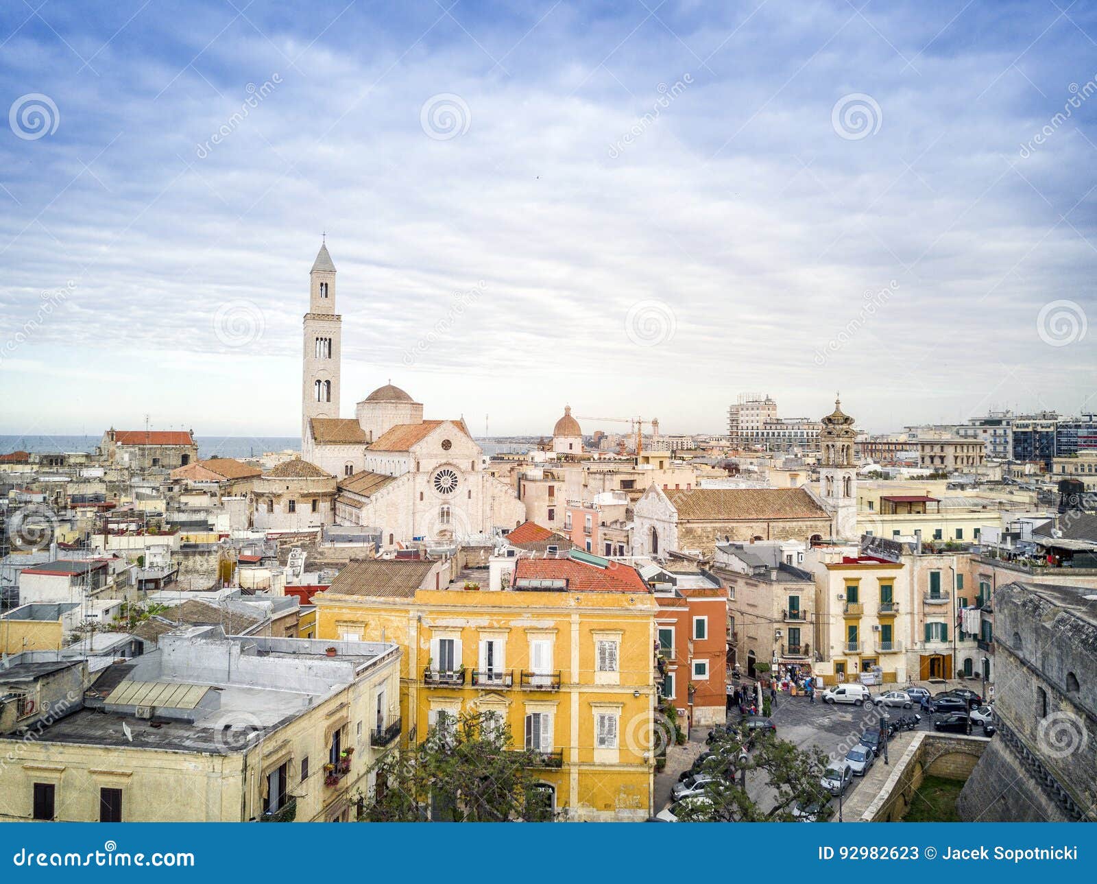 Old Town of Bari, Puglia, Italy Stock Image - Image of coast, panoramic ...