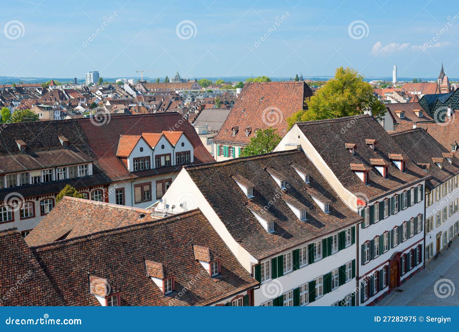 Old town of Basel stock image. Image of blue, europe - 27282975