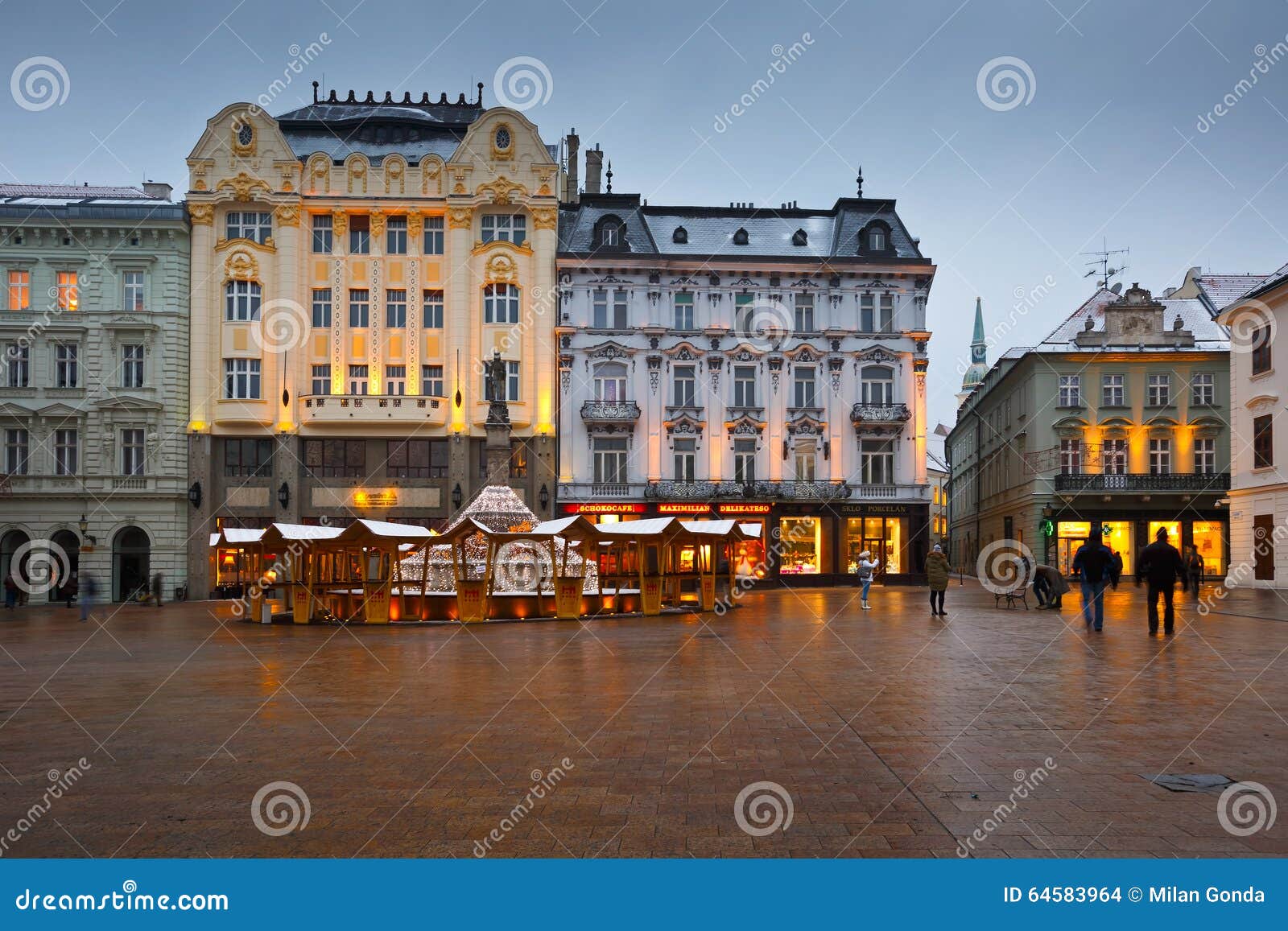 Old town in Bratislava. editorial stock image. Image of city - 64583964