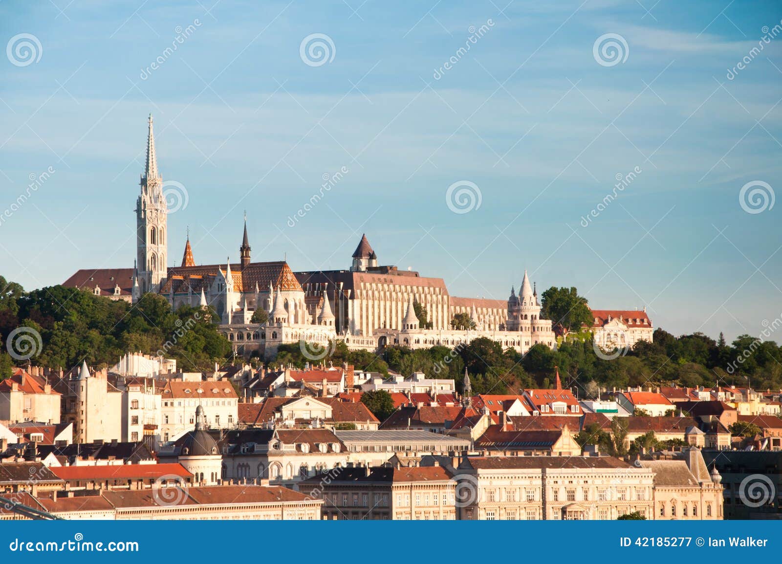 The Old Town of Buda, in Budapest, Hungary. Stock Image - Image of ...
