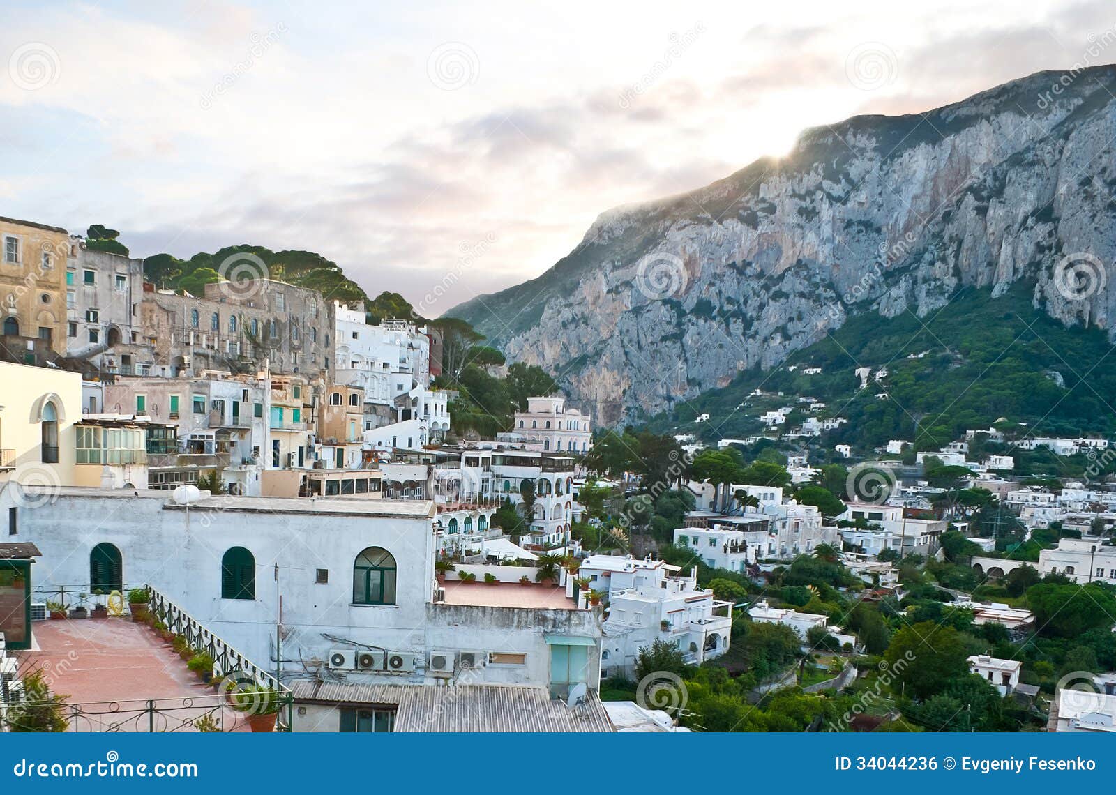 The old town of Capri stock photo. Image of building - 34044236