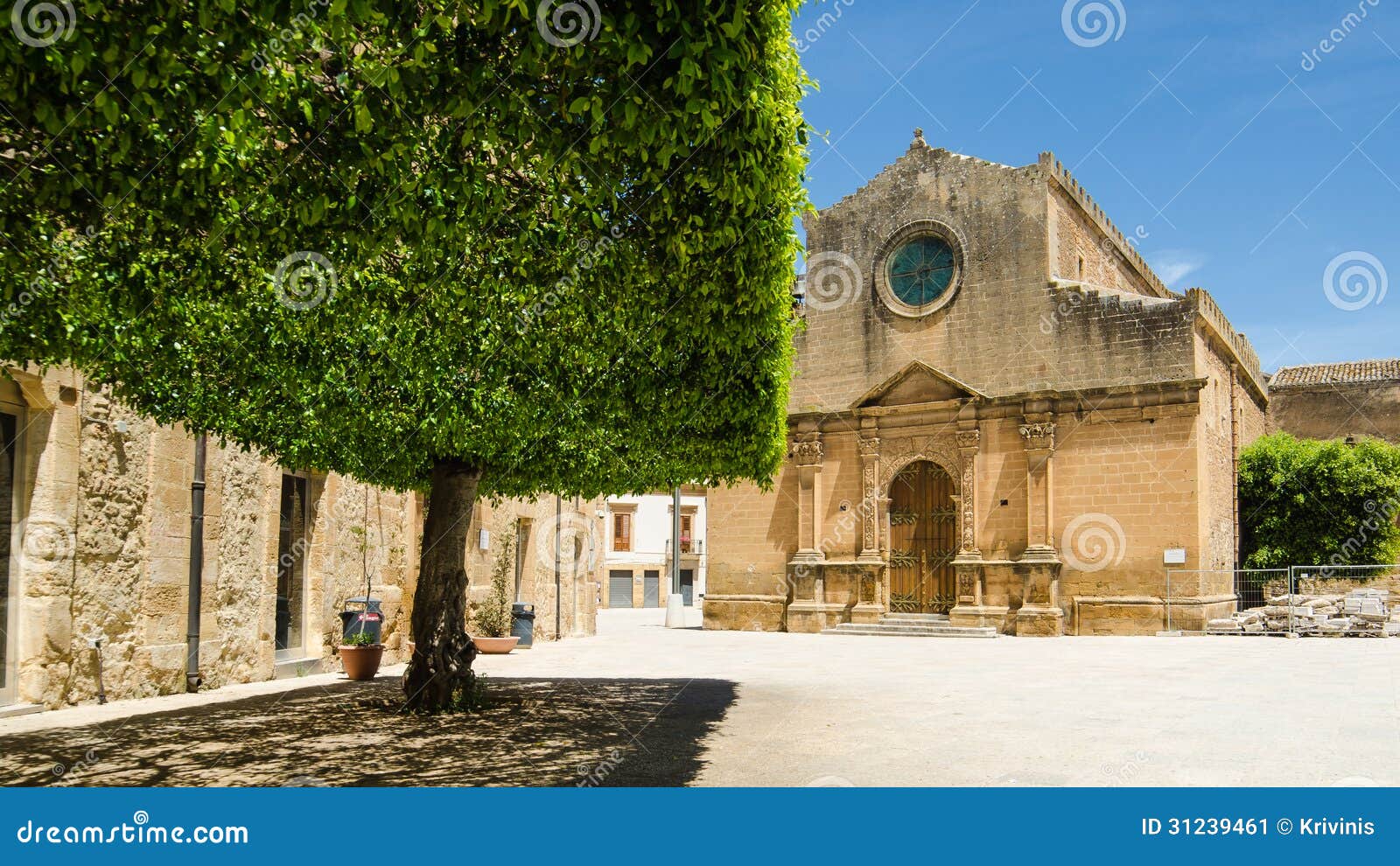 Old Town of Castelvetrano, Sicily Island Stock Image - Image of tree ...