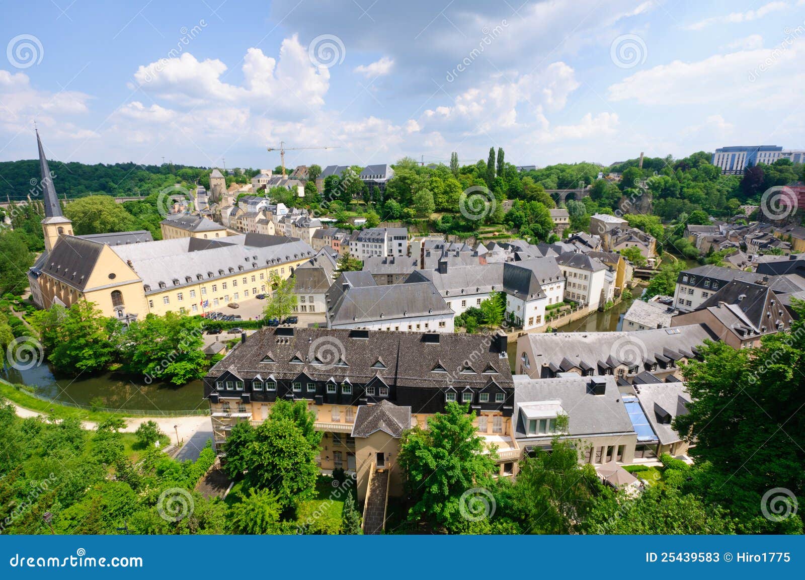 Old Town of the City of Luxembourg Stock Image - Image of landscape ...