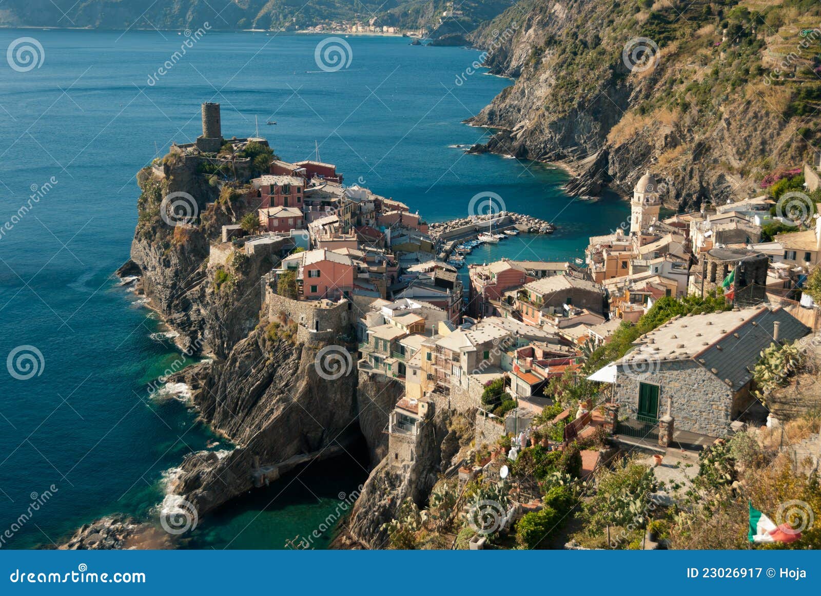 Old Town on a Cliff Above Sea Stock Image - Image of attraction, coast ...