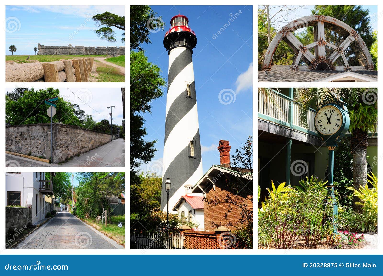 Old Town Collage stock image. Image of street, collages - 20328875