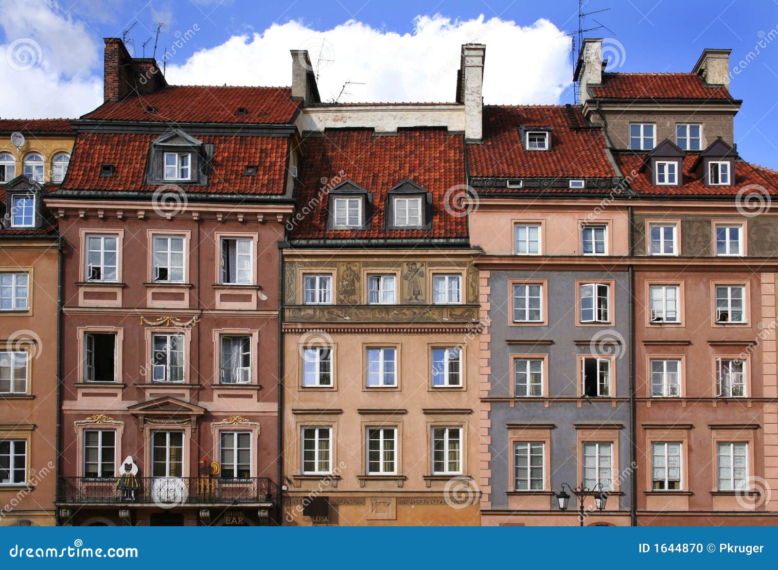 Old Town colorful houses stock photo. Image of exterior - 1644870