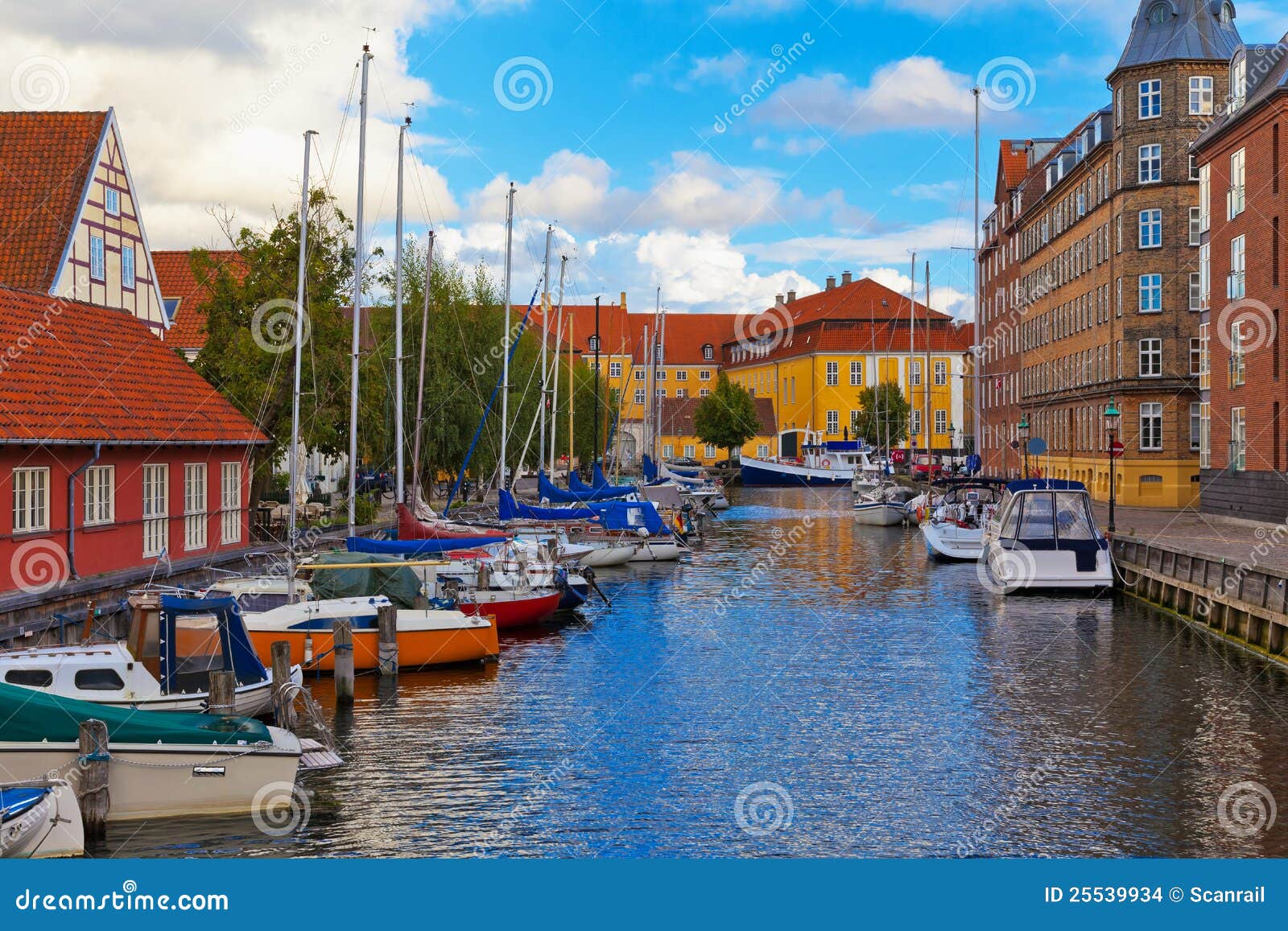 Old Town in Copenhagen, Denmark Stock Photo - Image of clouds, outdoor ...