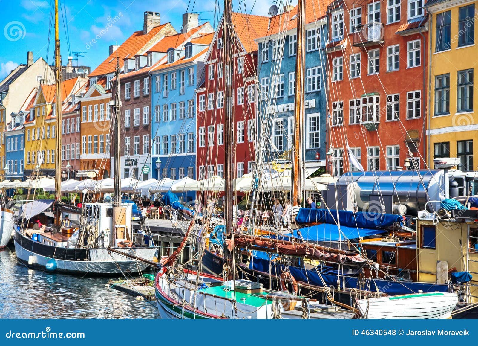 Old Town at Copenhagen, Denmark Editorial Stock Photo - Image of port ...