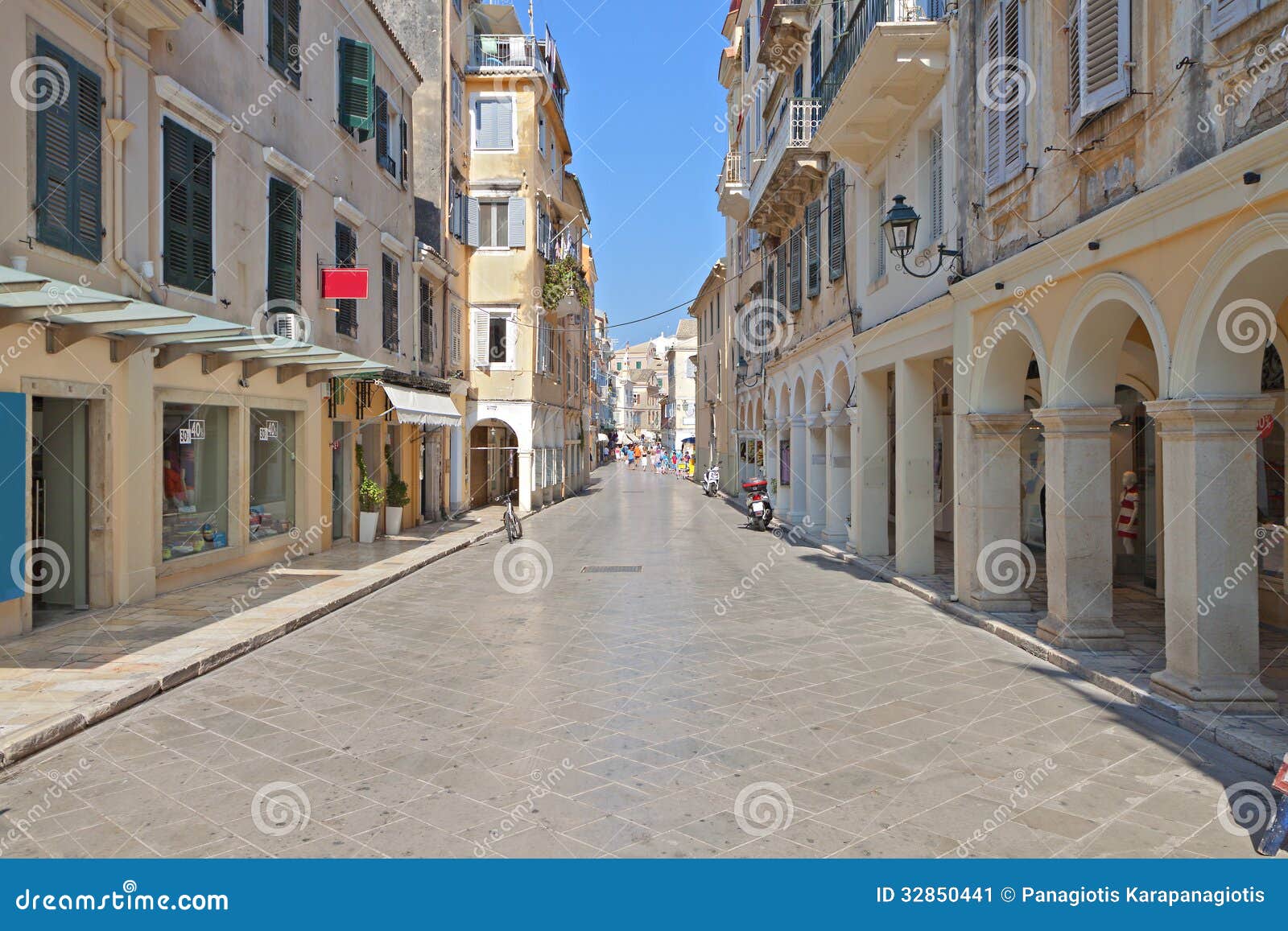 Old Town of Corfu Island in Greece Stock Image - Image of medieval ...