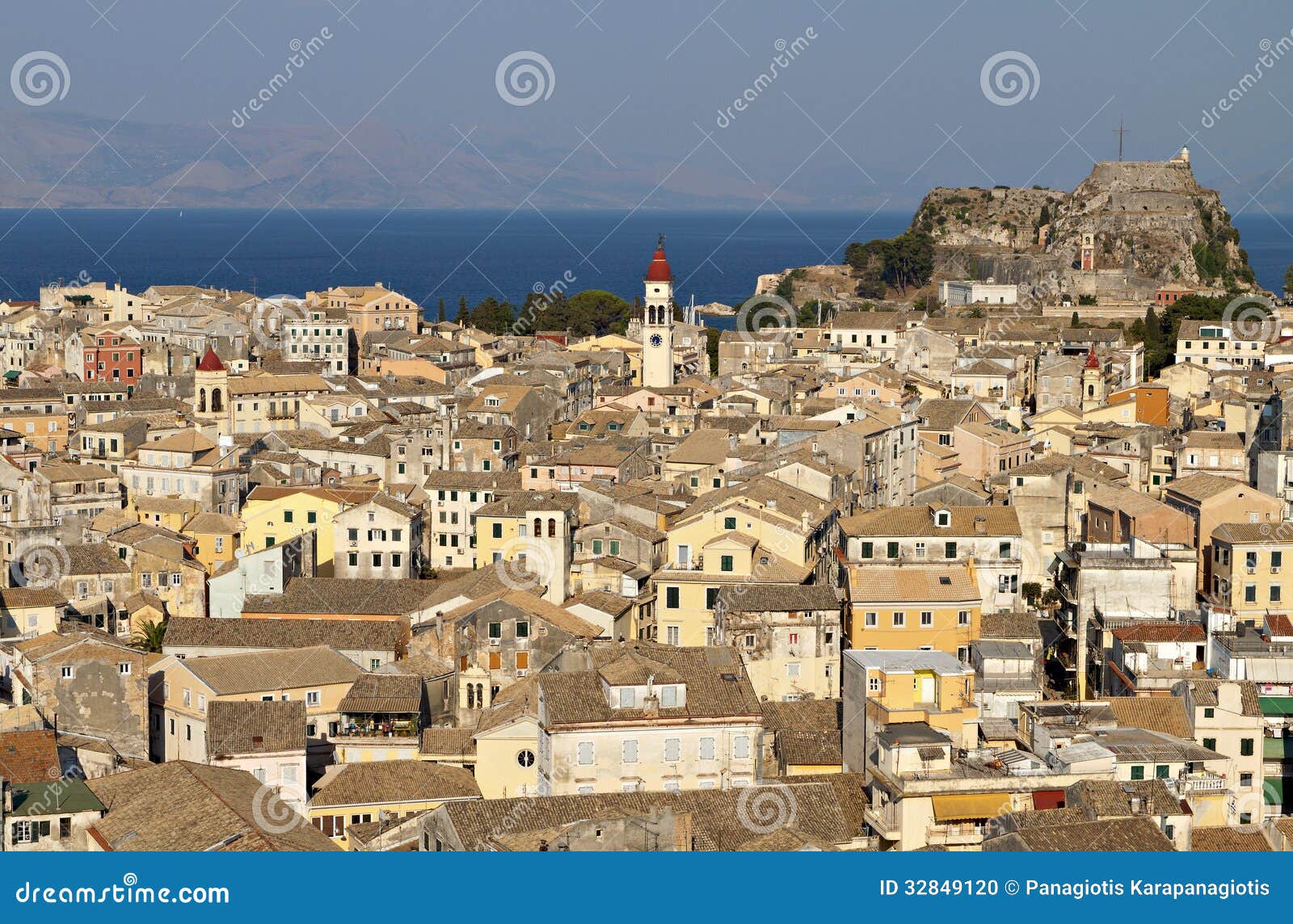 Old Town of Corfu Island in Greece Stock Photo - Image of medieval ...