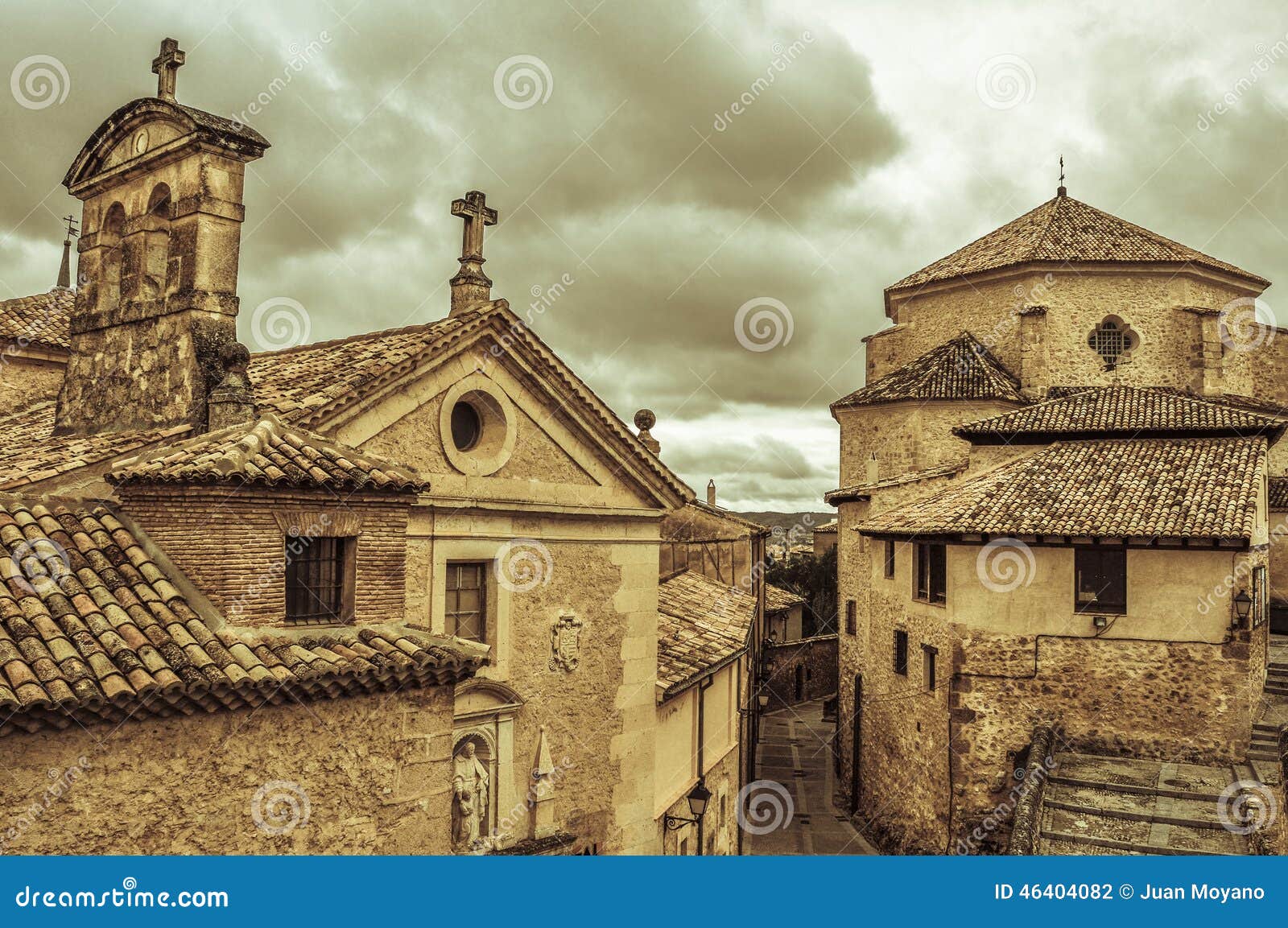 Old town of Cuenca, Spain stock photo. Image of mancha - 46404082