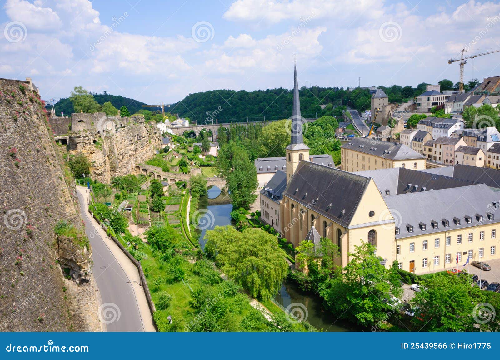 Old Town and Fortifications in the City of Luxembourg Stock Photo ...