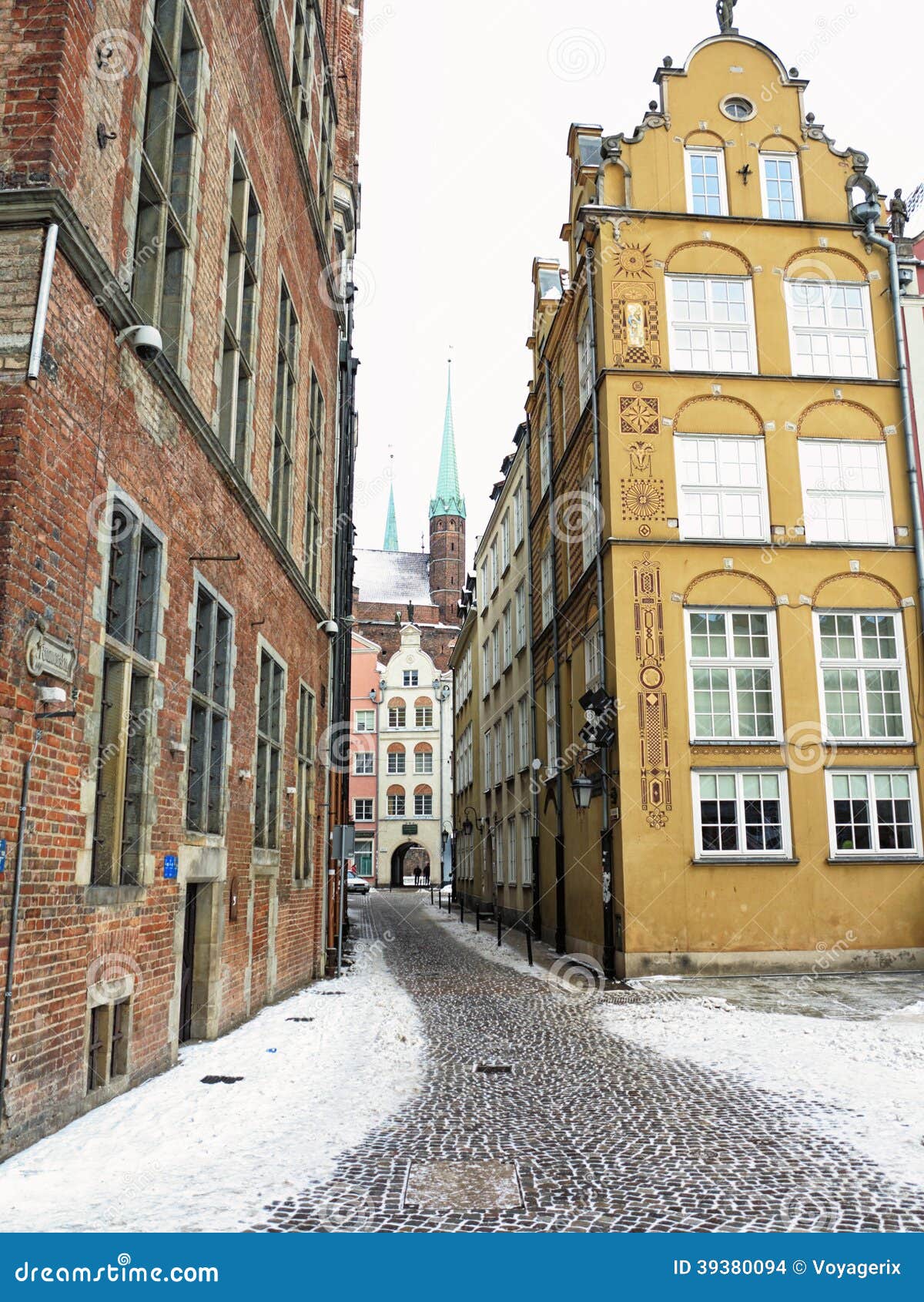 Old Town Gdansk Danzig Poland, Winter Stock Photo - Image of hanza ...