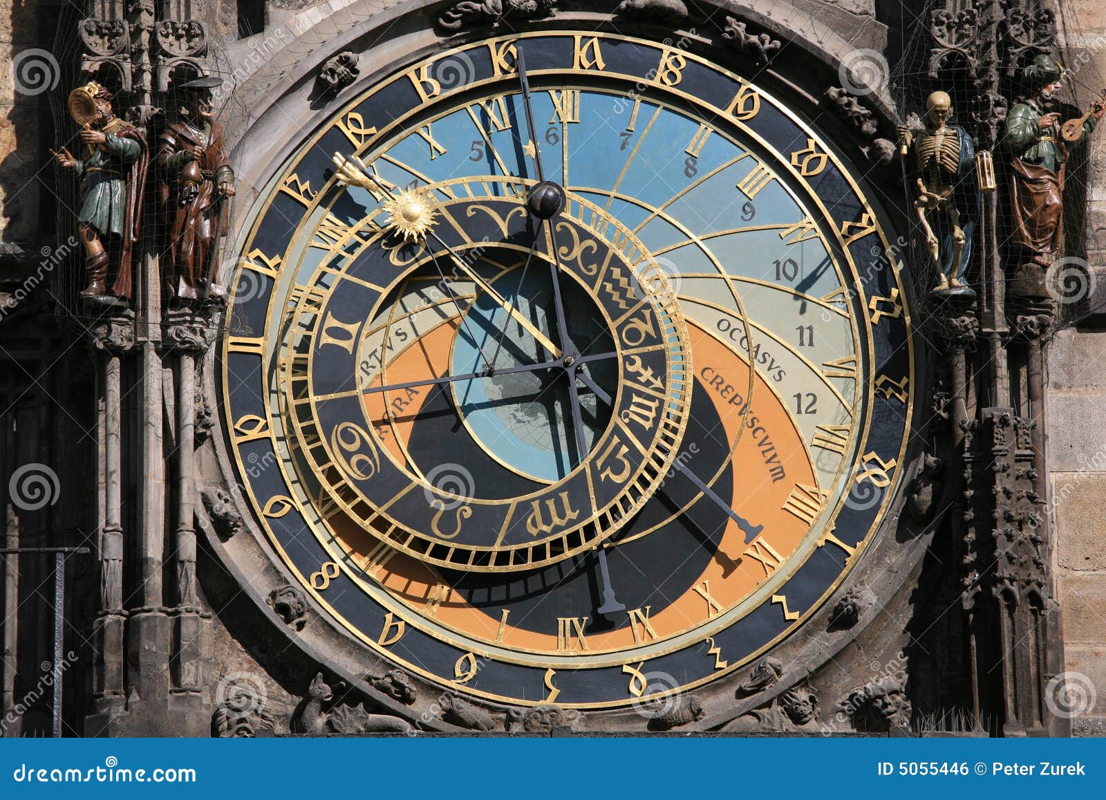 Old Town Hall clock stock photo. Image of city, apostle - 5055446