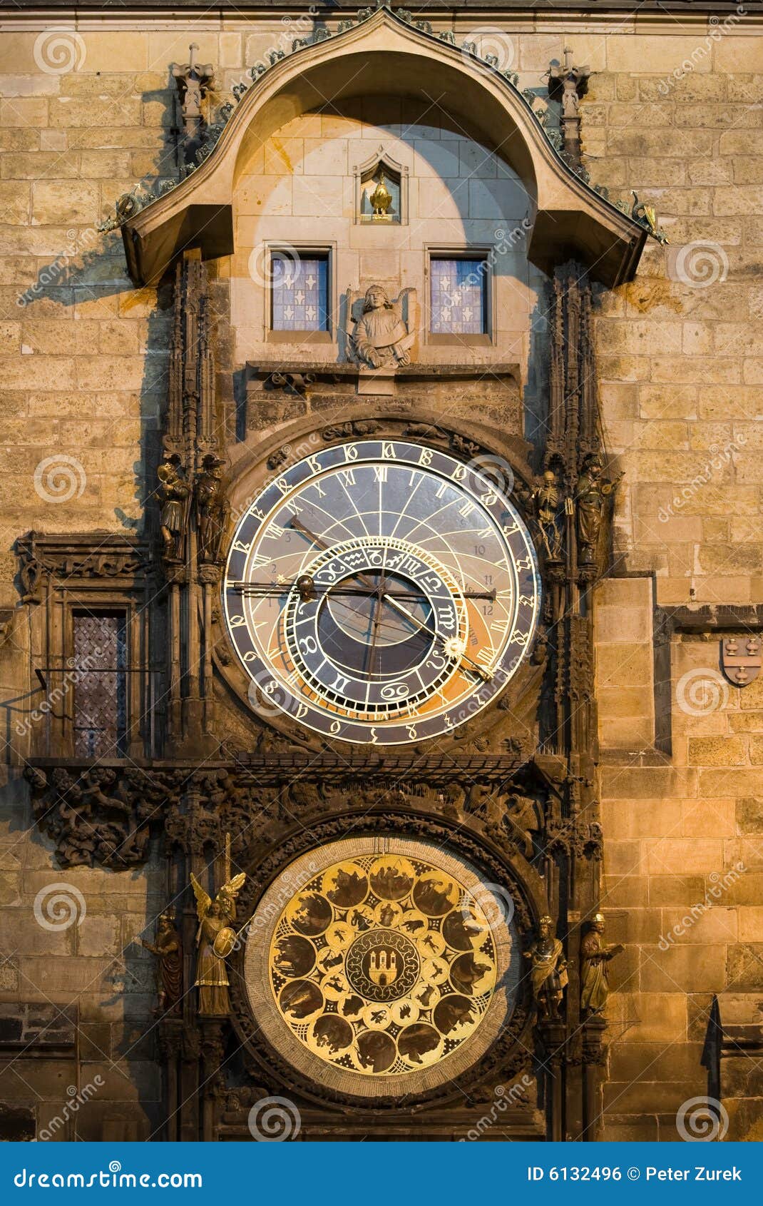 Old Town Hall clock stock photo. Image of astrology, cityscape - 6132496